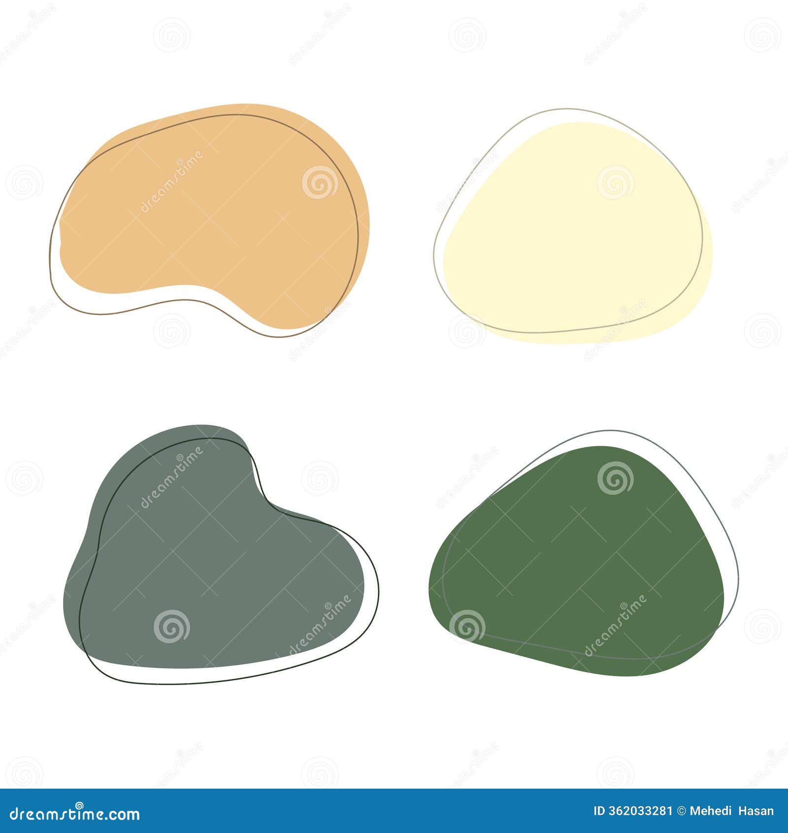 Abstract Organic Shapes Design Stock Illustration - Illustration of ...