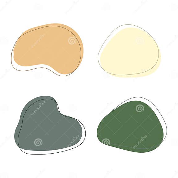 Abstract Organic Shapes Design Stock Illustration - Illustration of ...