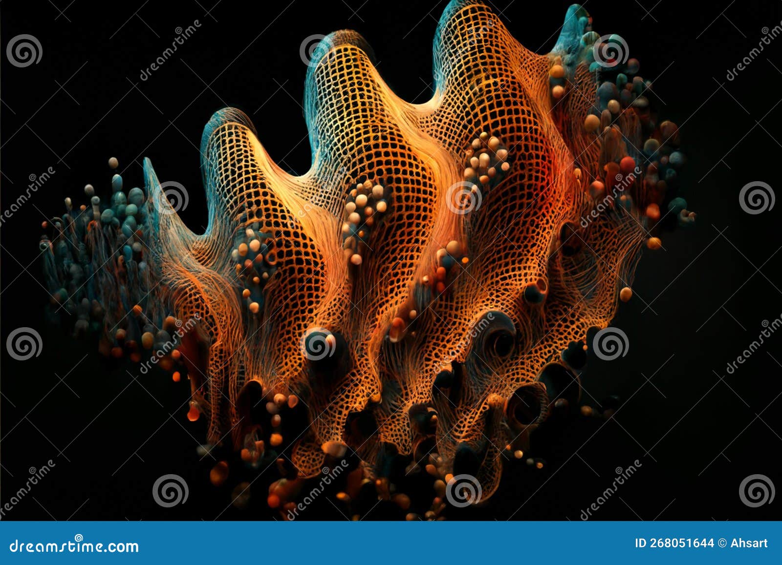 Abstract Organic Shapes with Orange Background Colors Stock ...