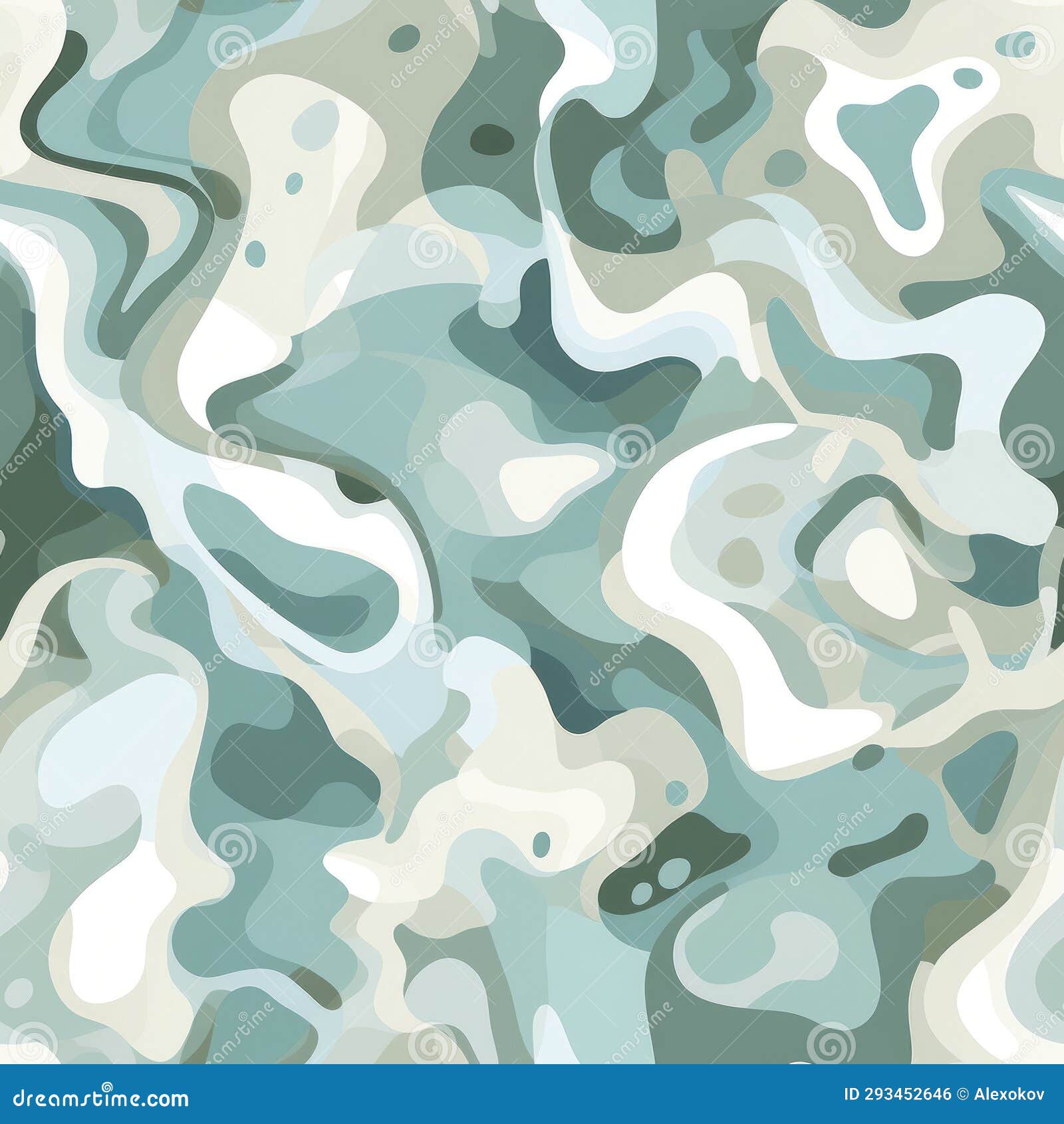 Abstract Organic Shapes In A Seamless Arctic Camouflage Pattern AI ...