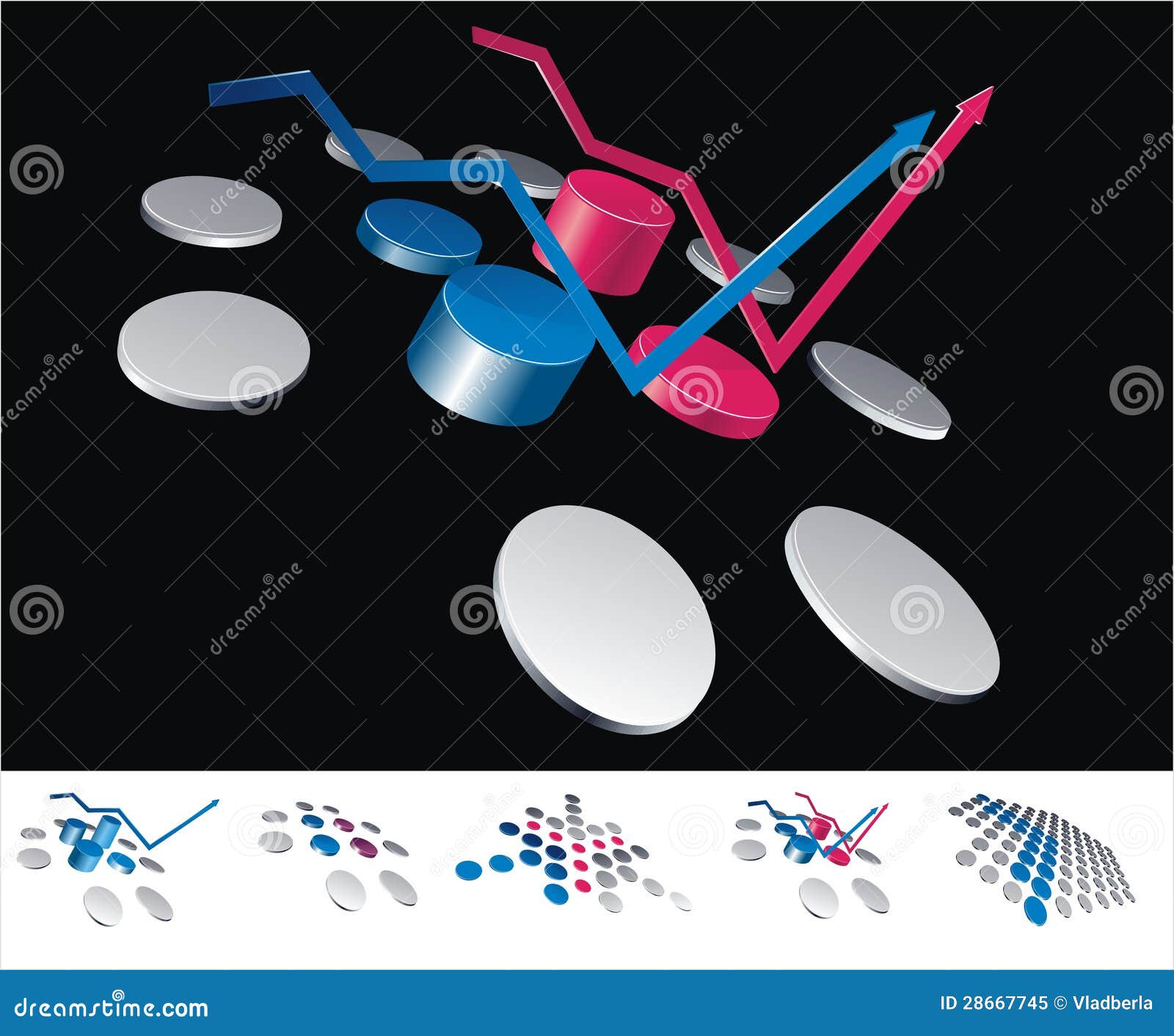 Abstract Organizational Chart Stock Illustration - Illustration of ...