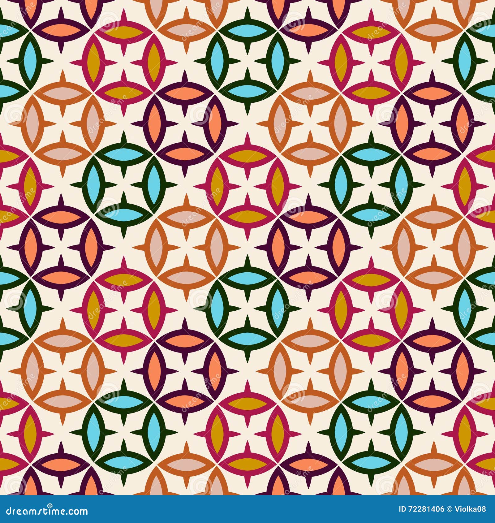 Abstract Oriental Seamless Pattern Stock Illustration - Illustration of ...