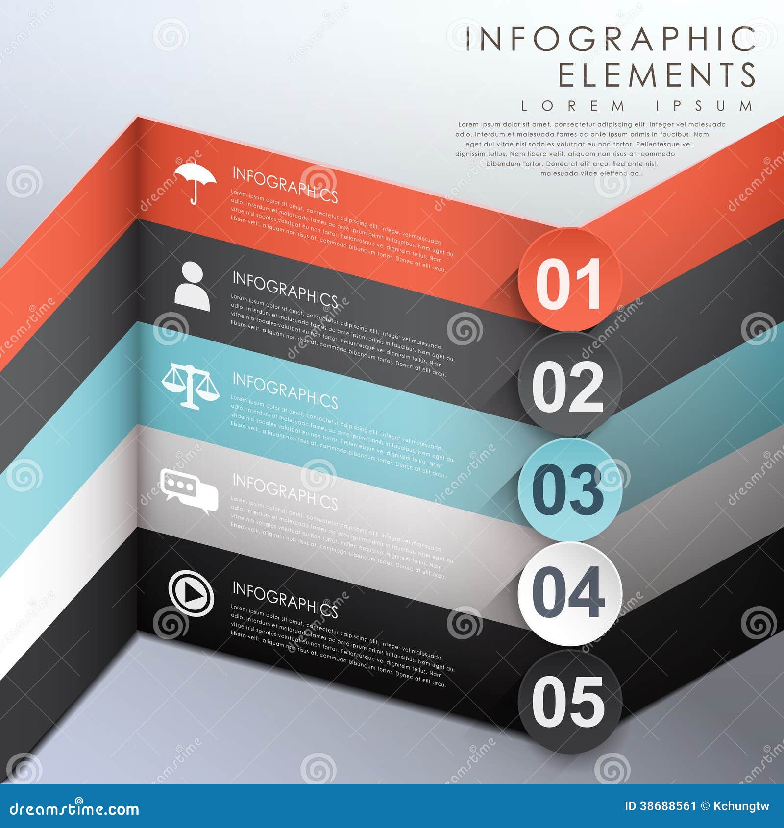 Abstract Origami Infographics Stock Vector - Illustration of element ...