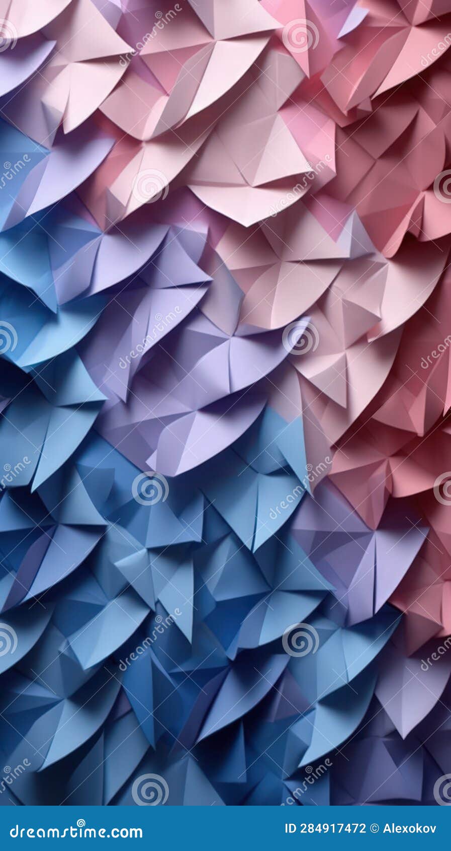 Abstract Origami-Inspired Design with Folded Shapes AI Generated Stock ...