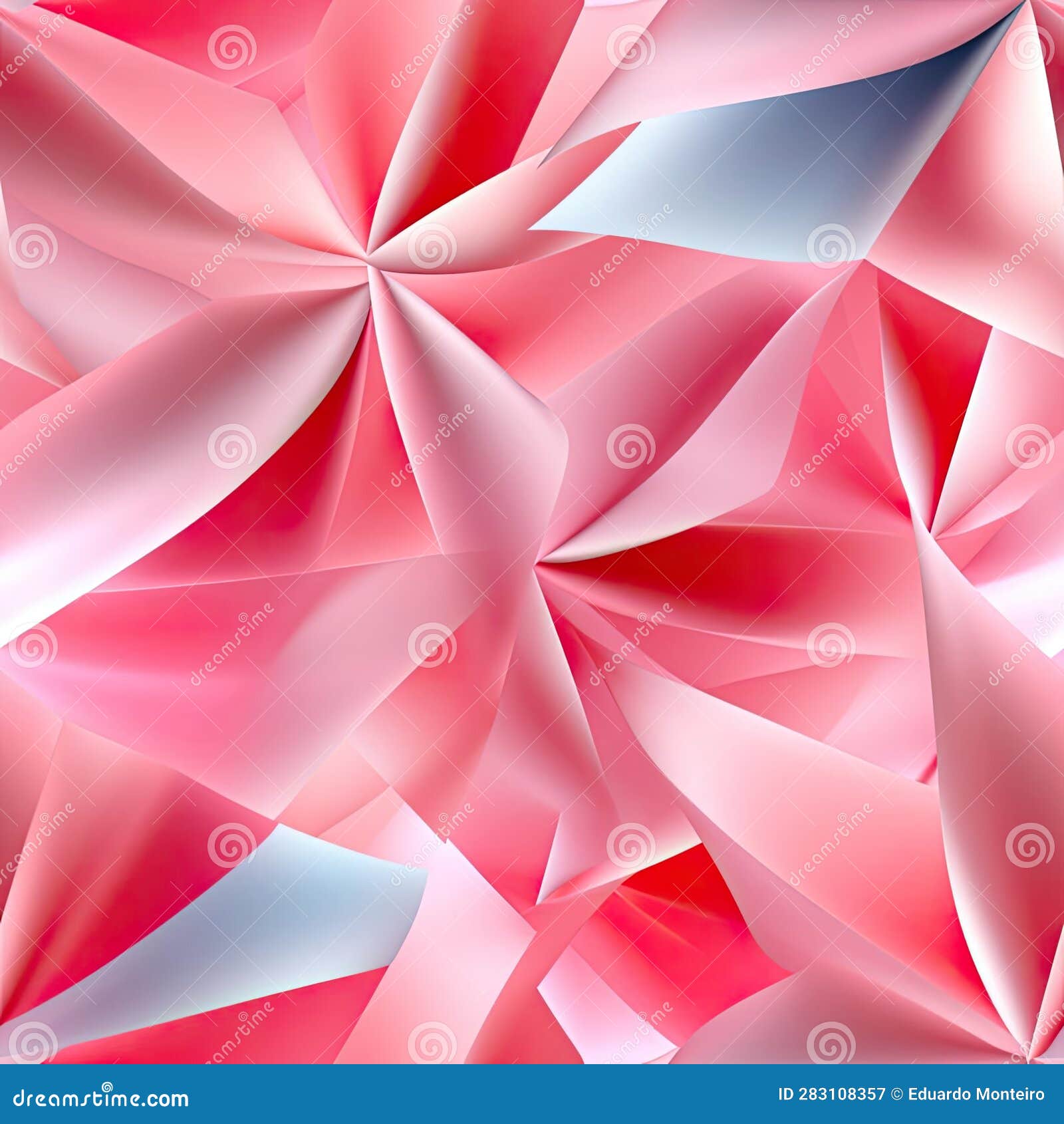 Abstract Origami Patterns in Red, Blue, and Pink (tiled) Stock ...