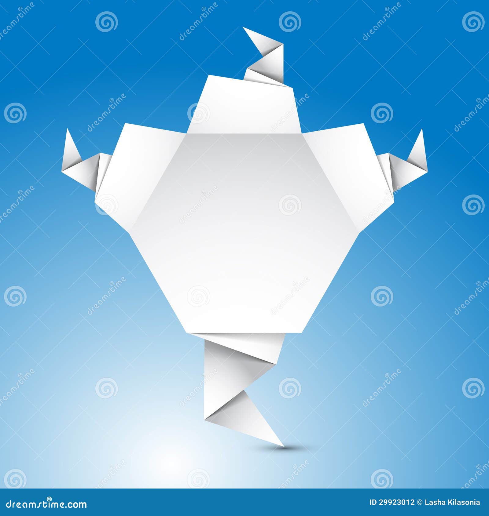 Abstract Origami Shape stock illustration. Illustration of clean - 29923012
