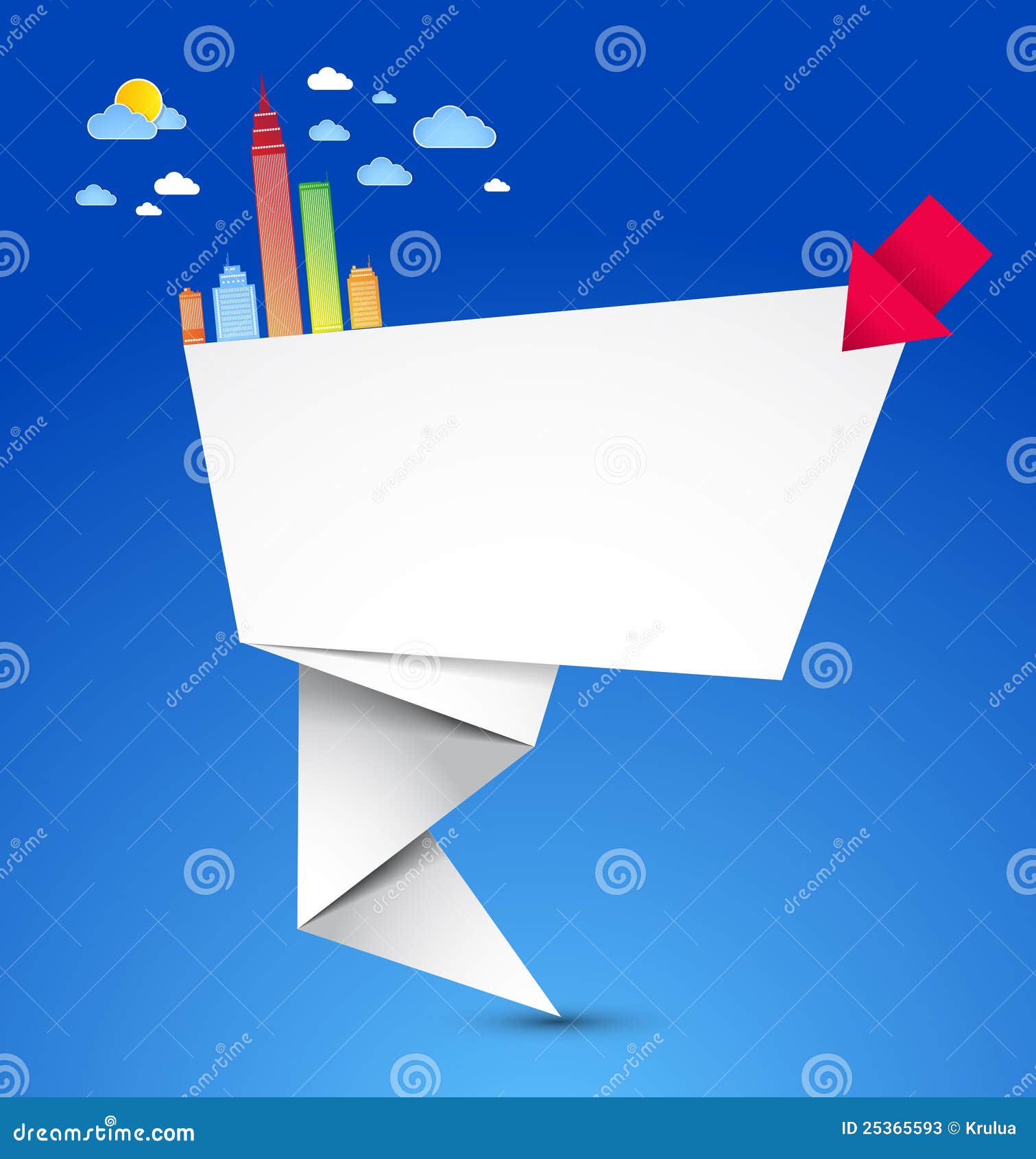 Abstract Origami Speech Background Stock Vector - Illustration of paper ...