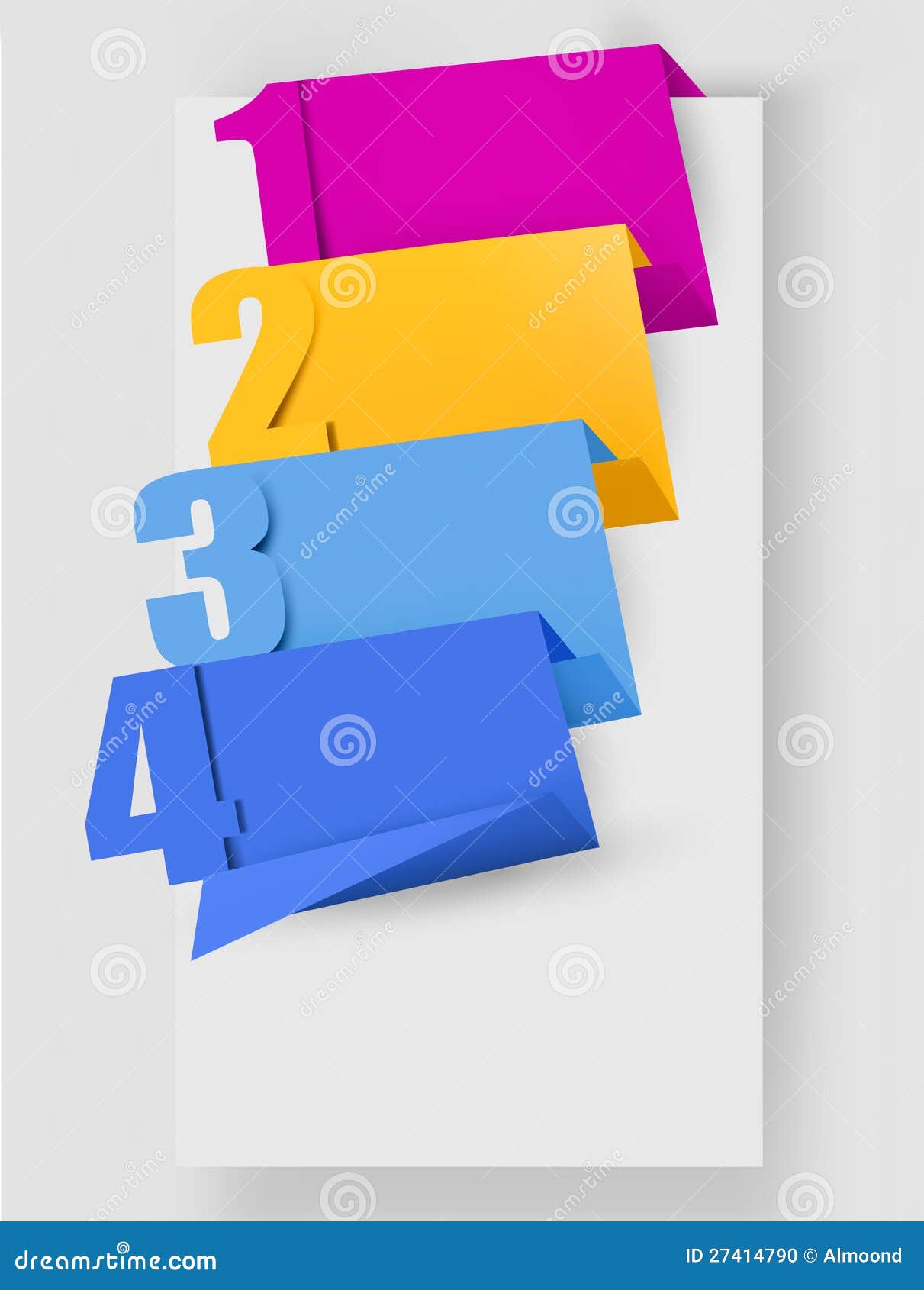 Abstract Origami Speech Bubble with Numbers. Stock Vector ...