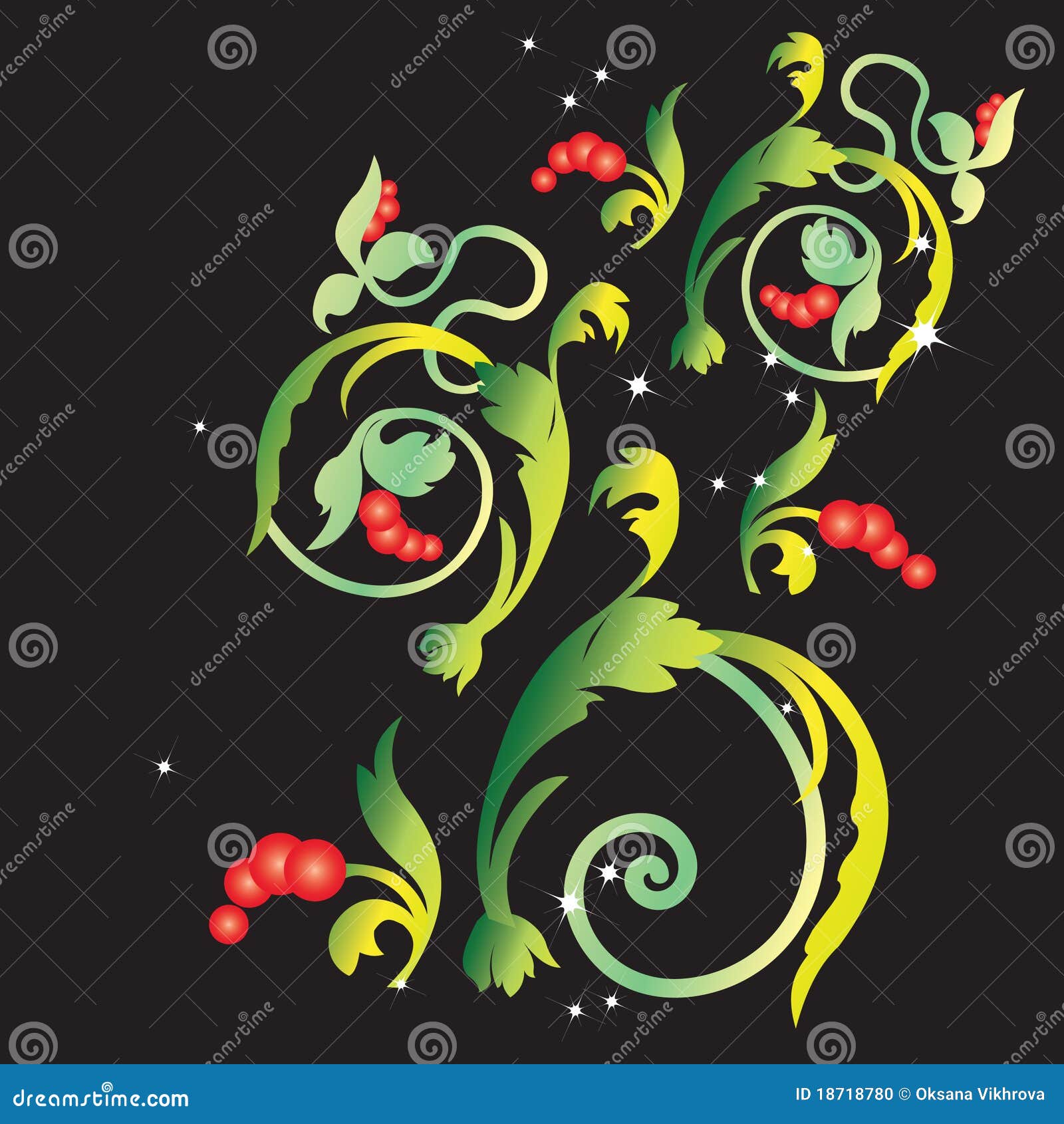 Abstract ornament. stock illustration. Illustration of black - 18718780