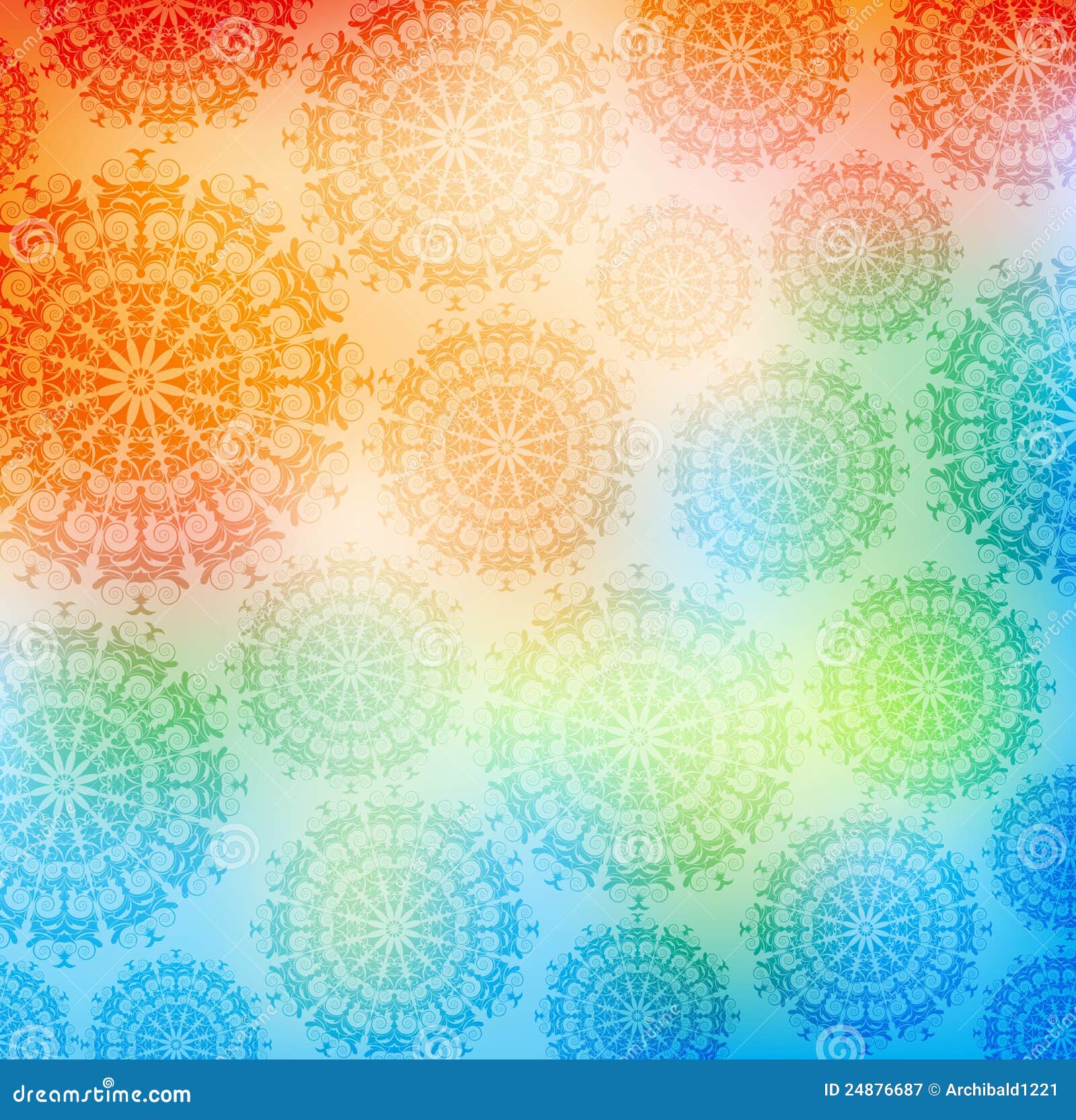 Abstract ornament stock vector. Illustration of orange - 24876687