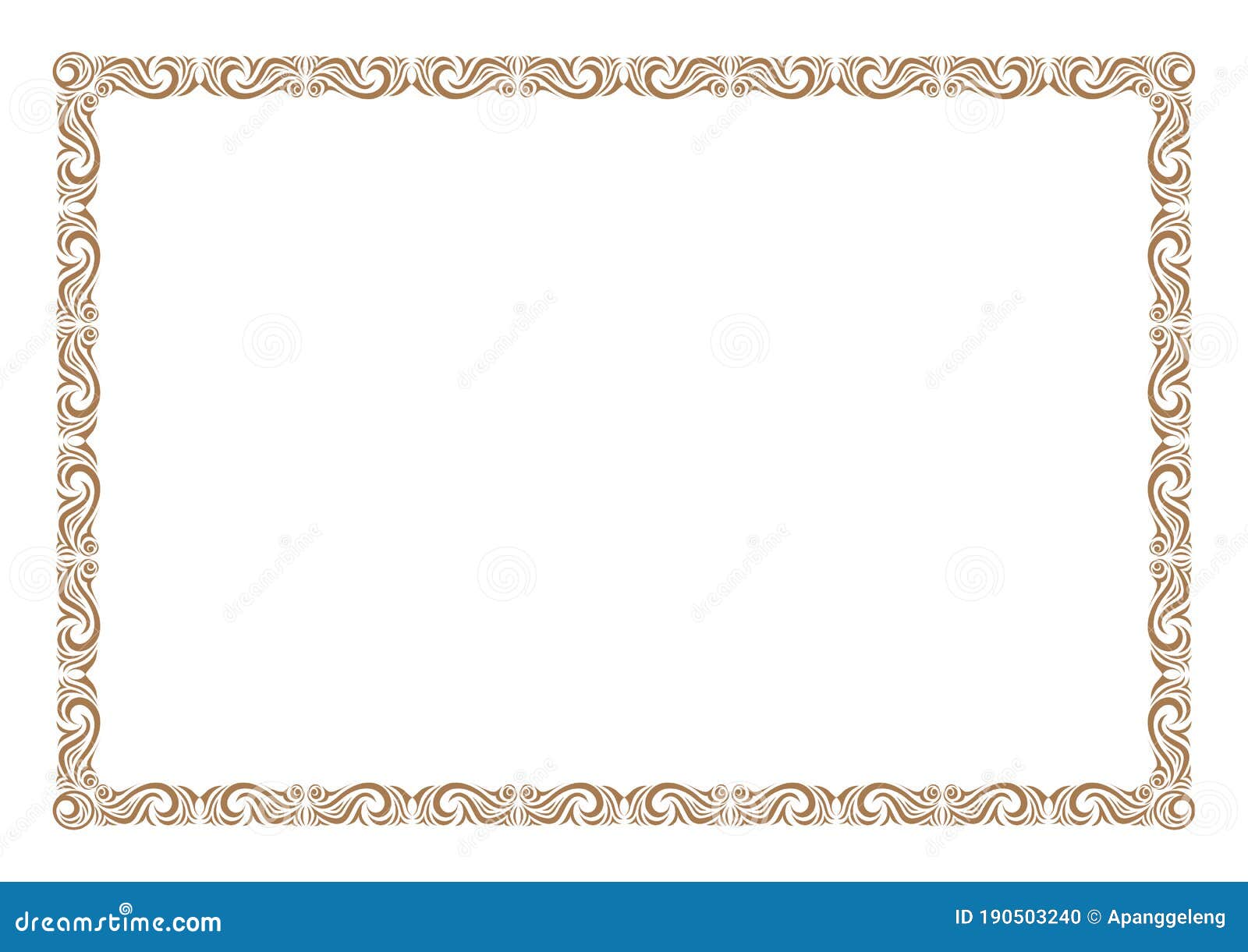 Abstract Ornament Gold Frame & Border Stock Vector - Illustration of ...