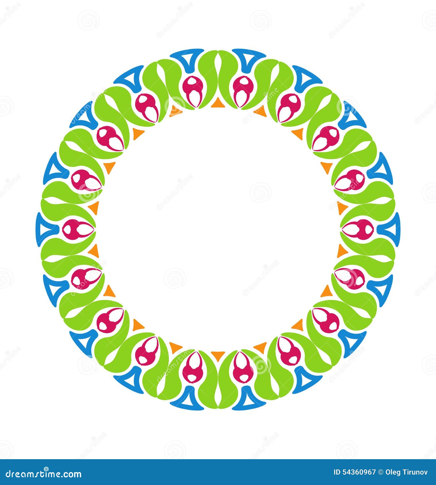 Abstract Ornamental Colorful Round Framework Stock Vector ...