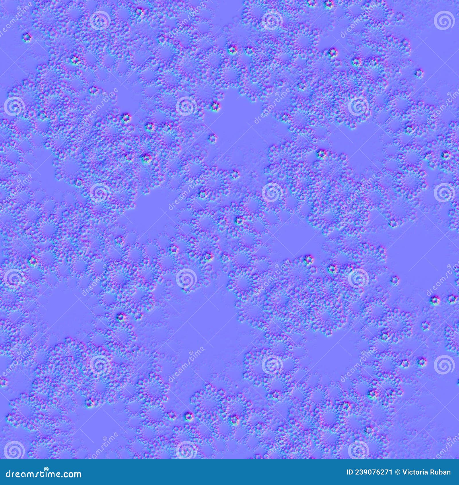 Abstract Ornamental Flower Seamless Pattern, Digital Normal Map Stock ...