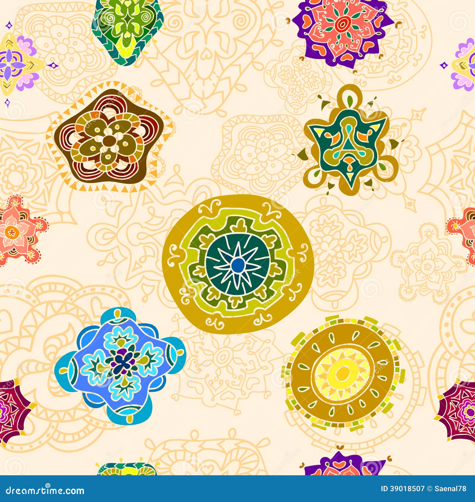 Ornamental Pattern Seamless Texture Stock Illustrations – 351,459 ...