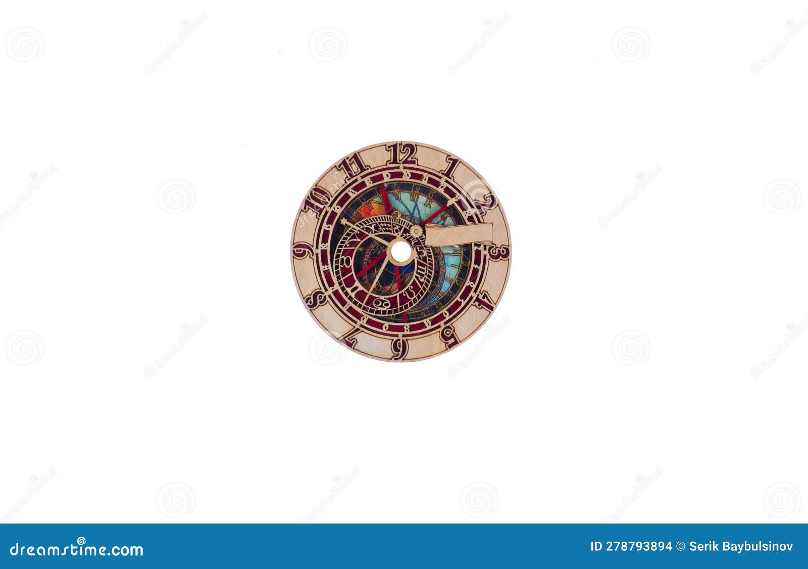 Abstract Ornate Clock Face on White Stock Photo - Image of ornate ...