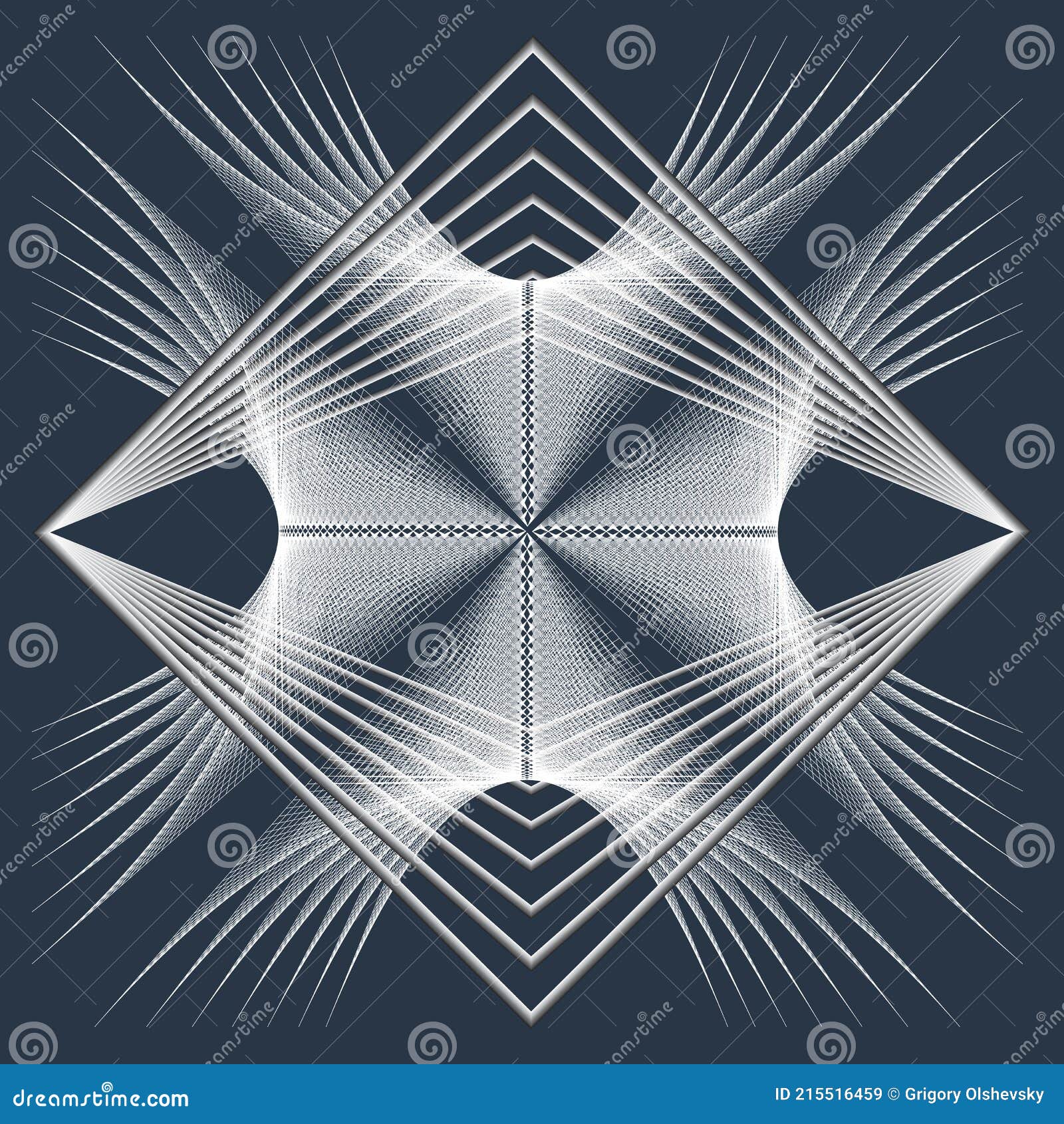 Abstract Ornate Pattern. Design Element with Rectangle Frames and Nets ...