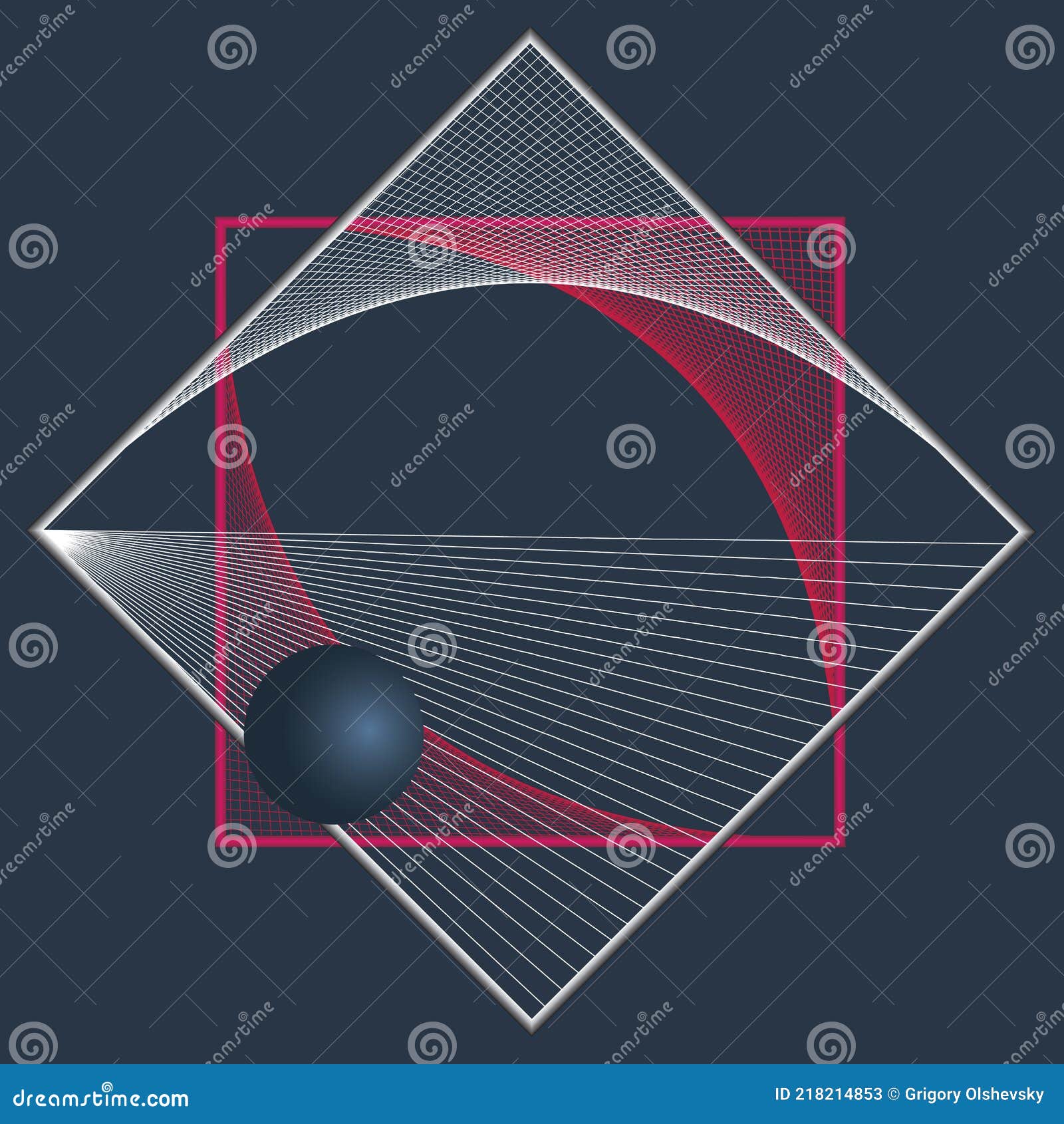 Abstract Ornate Pattern. Design Element with Rectangle Frames and Nets ...