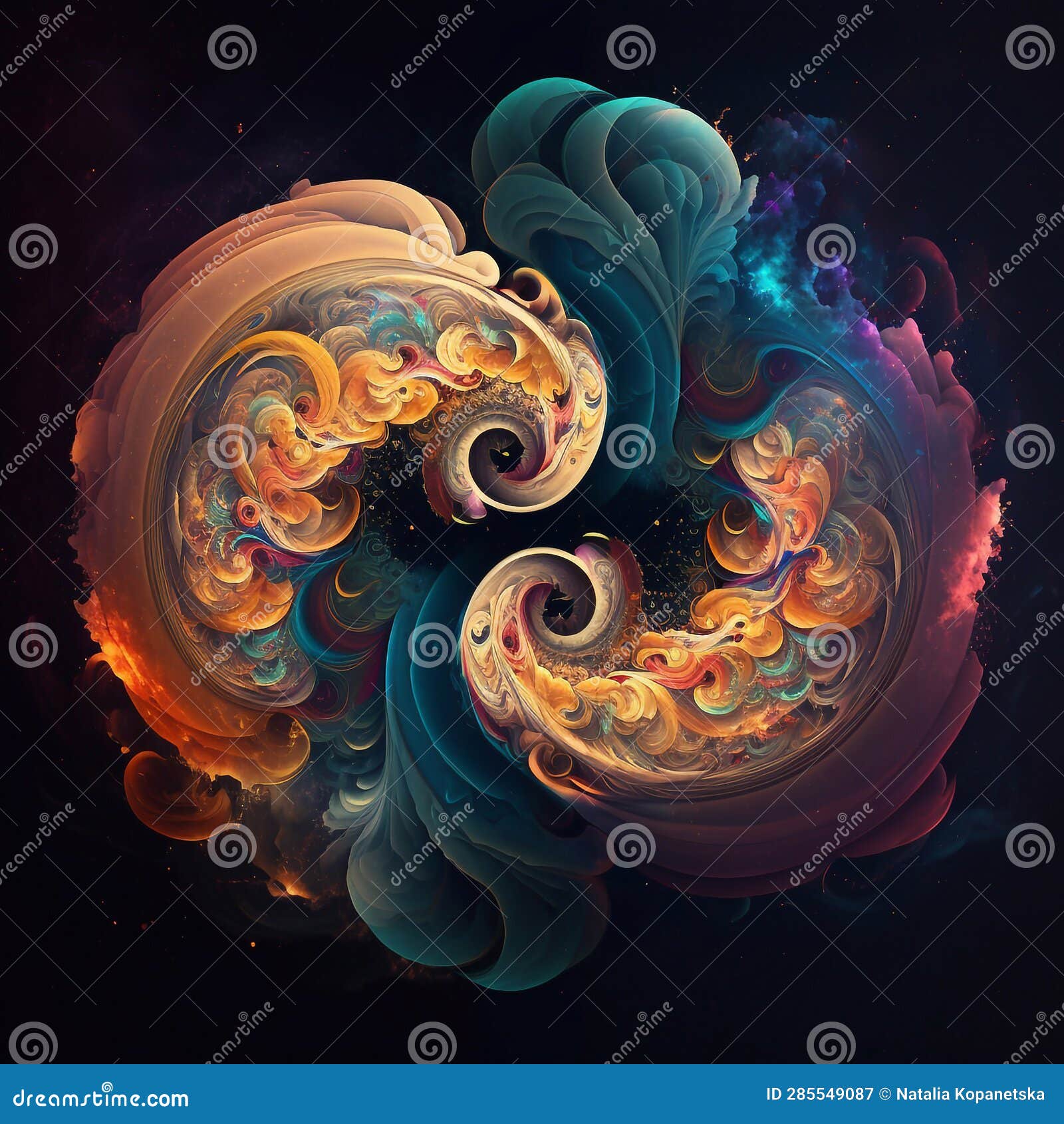 Abstract Outer Space. Bright Colors and Shimmer Stock Illustration ...