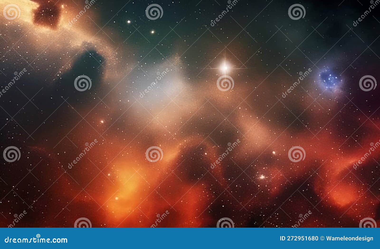 Abstract Outer Space Endless Nebula Galaxy Background. Generative AI ...