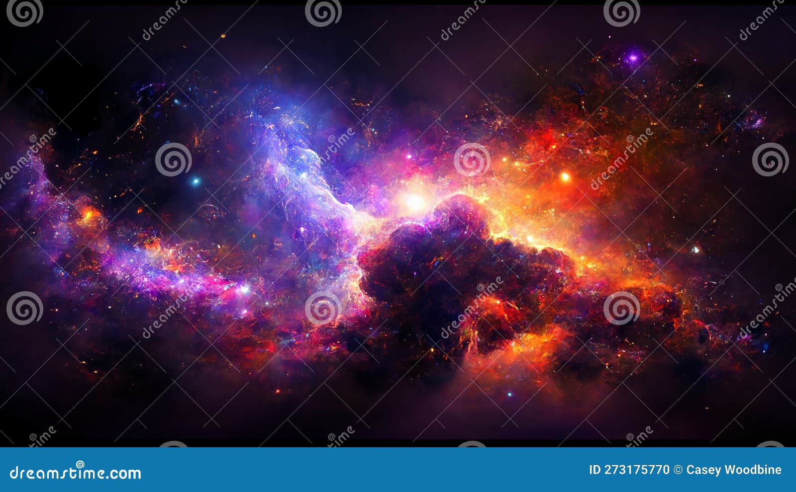 Abstract Outer Space Nebula, Endless Galaxy Background. a Journey into the Cosmos Stock ...