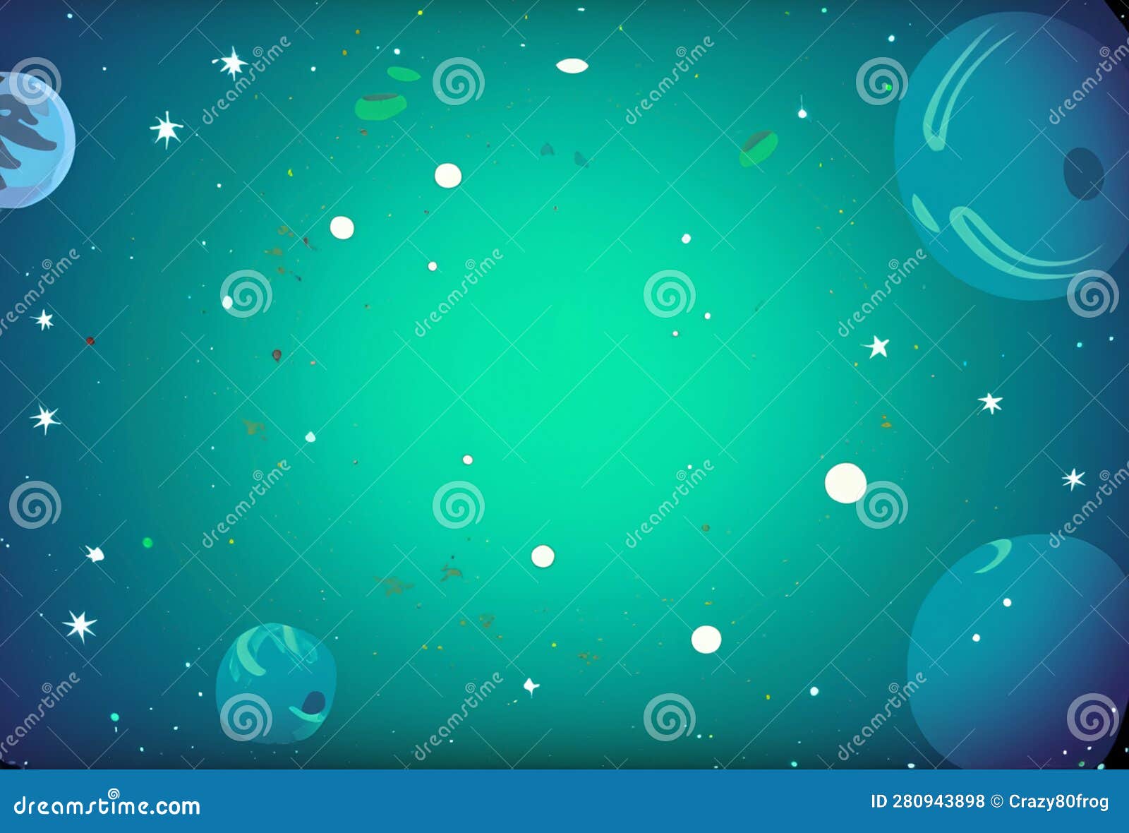 Abstract Outer Space Wallpaper, Cosmos or Space Background in Cartoon ...