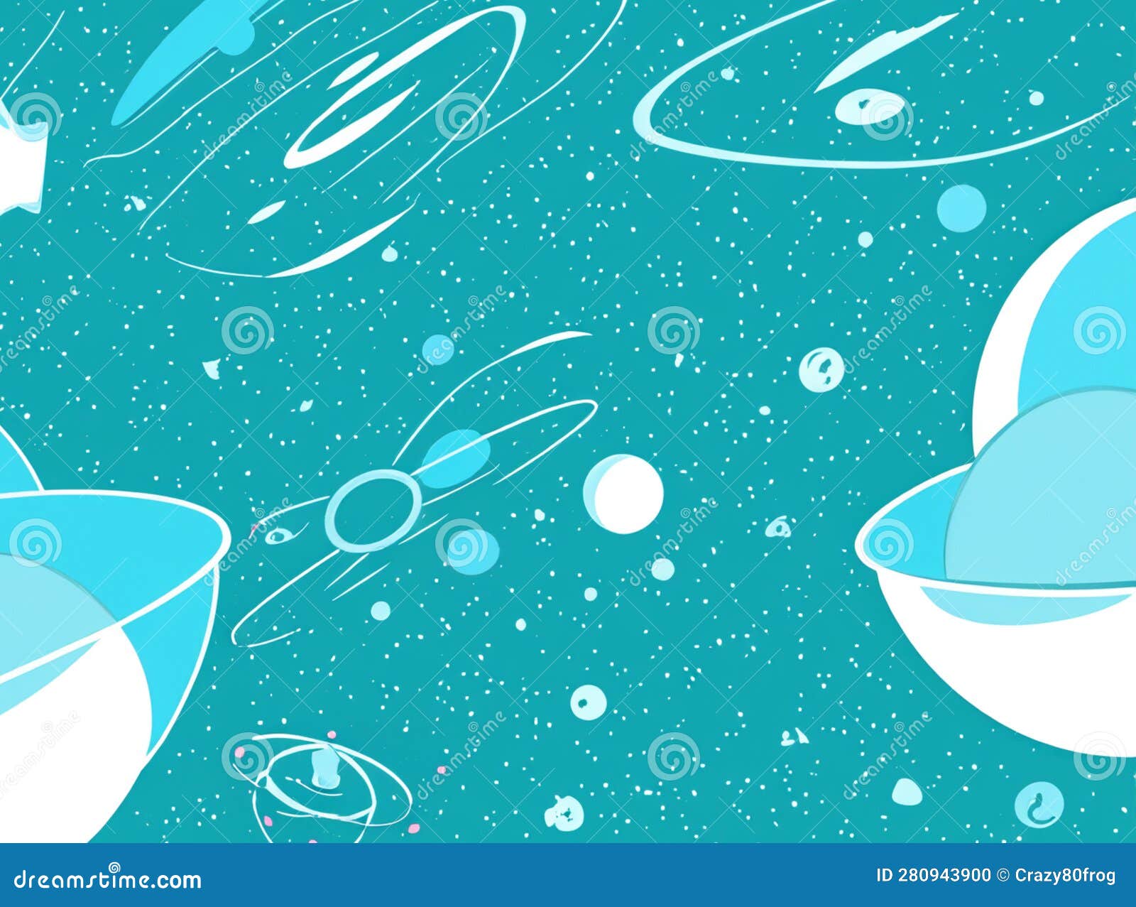 Abstract Outer Space Wallpaper, Cosmos or Space Background in Cartoon ...