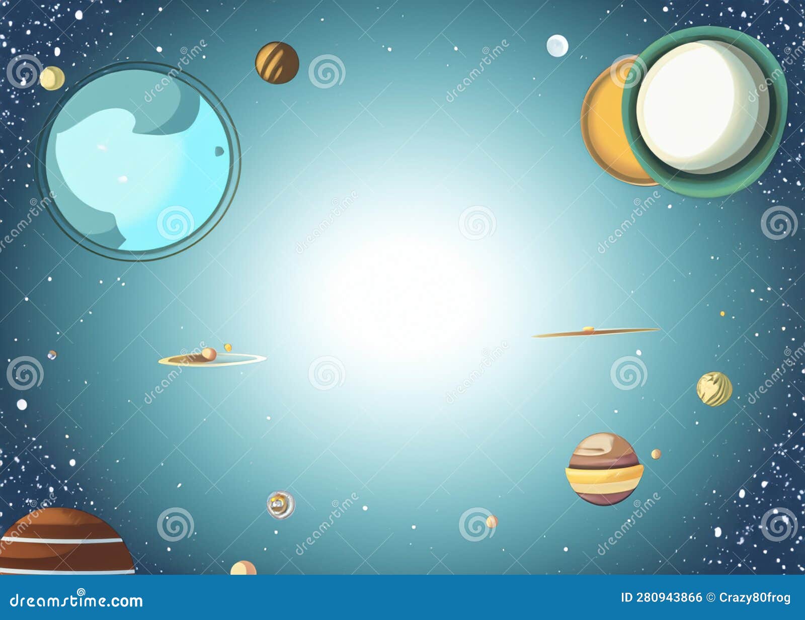 Abstract Outer Space Wallpaper, Cosmos or Space Background in Cartoon ...