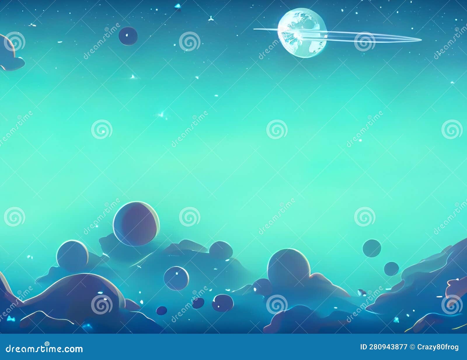 Abstract Outer Space Wallpaper, Cosmos or Space Background in Cartoon ...