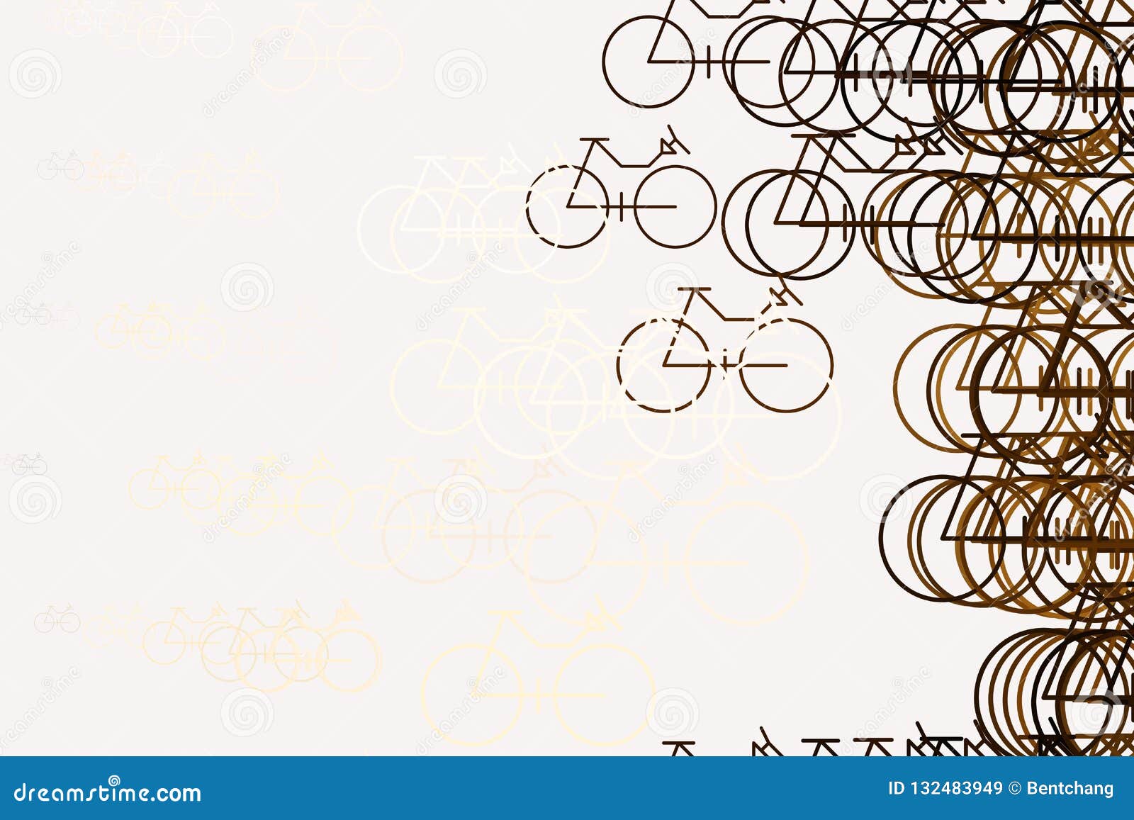 Abstract Outline of Bicycle Illustrations Background. Backdrop, Cover ...