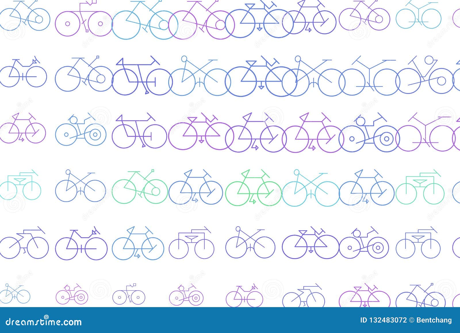 Abstract Outline of Bicycle. Shape, Style, Pattern & Illustration ...
