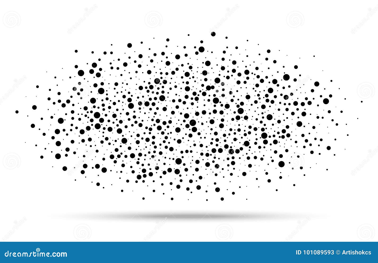 Abstract Oval Blot of Dots, Vector Illustration Stock Vector ...