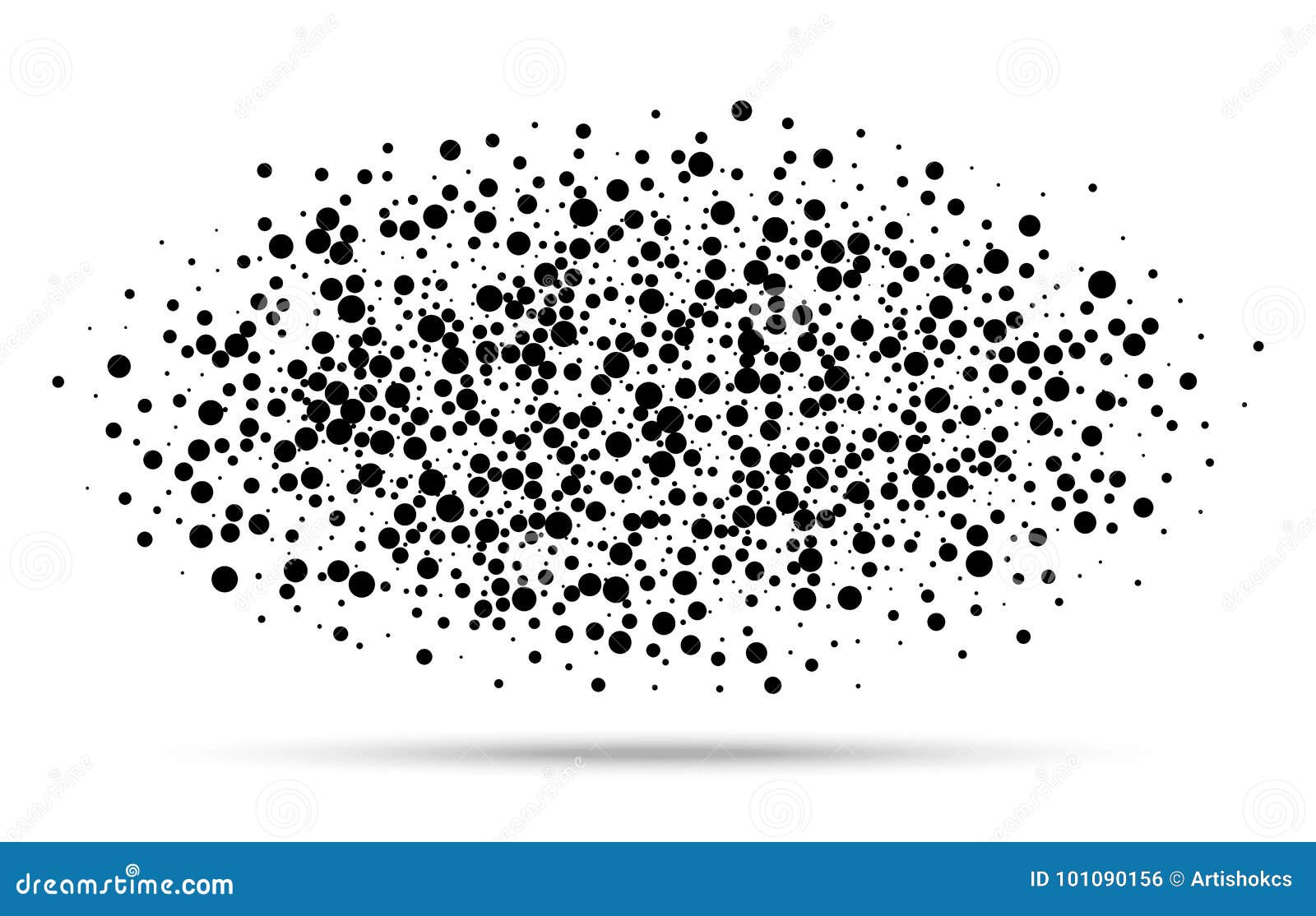 Abstract Oval Blot of Dots, Vector Illustration Stock Vector ...