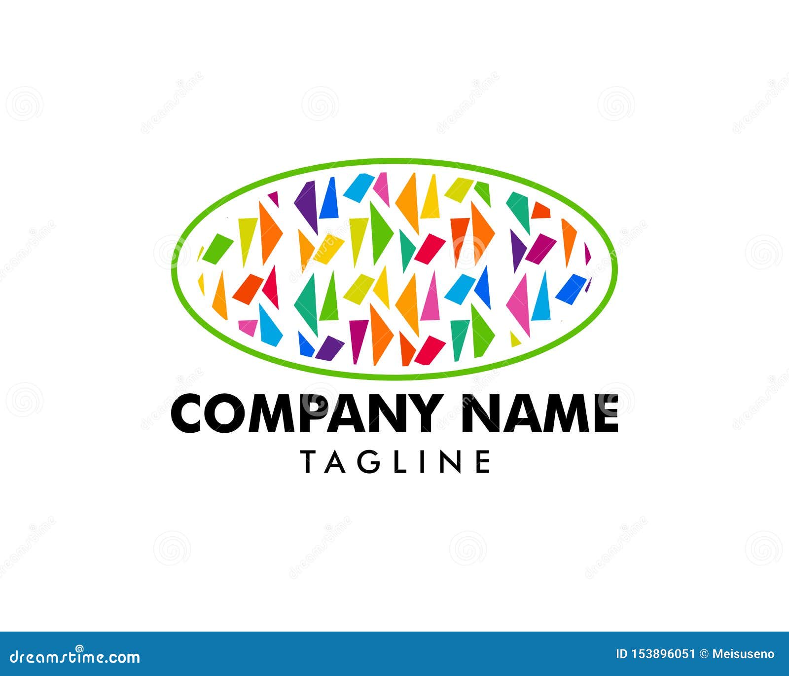 Abstract Oval Mosaic Logo Design Template Stock Vector - Illustration ...