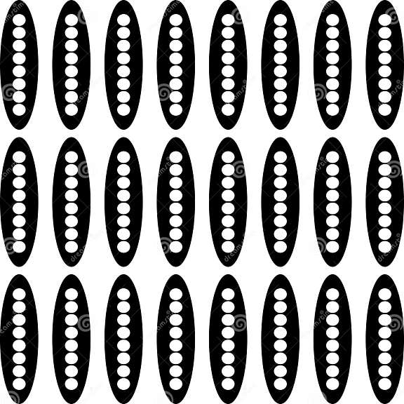 Abstract Oval Shape Inside Circles Pattern Repeated Design on White ...