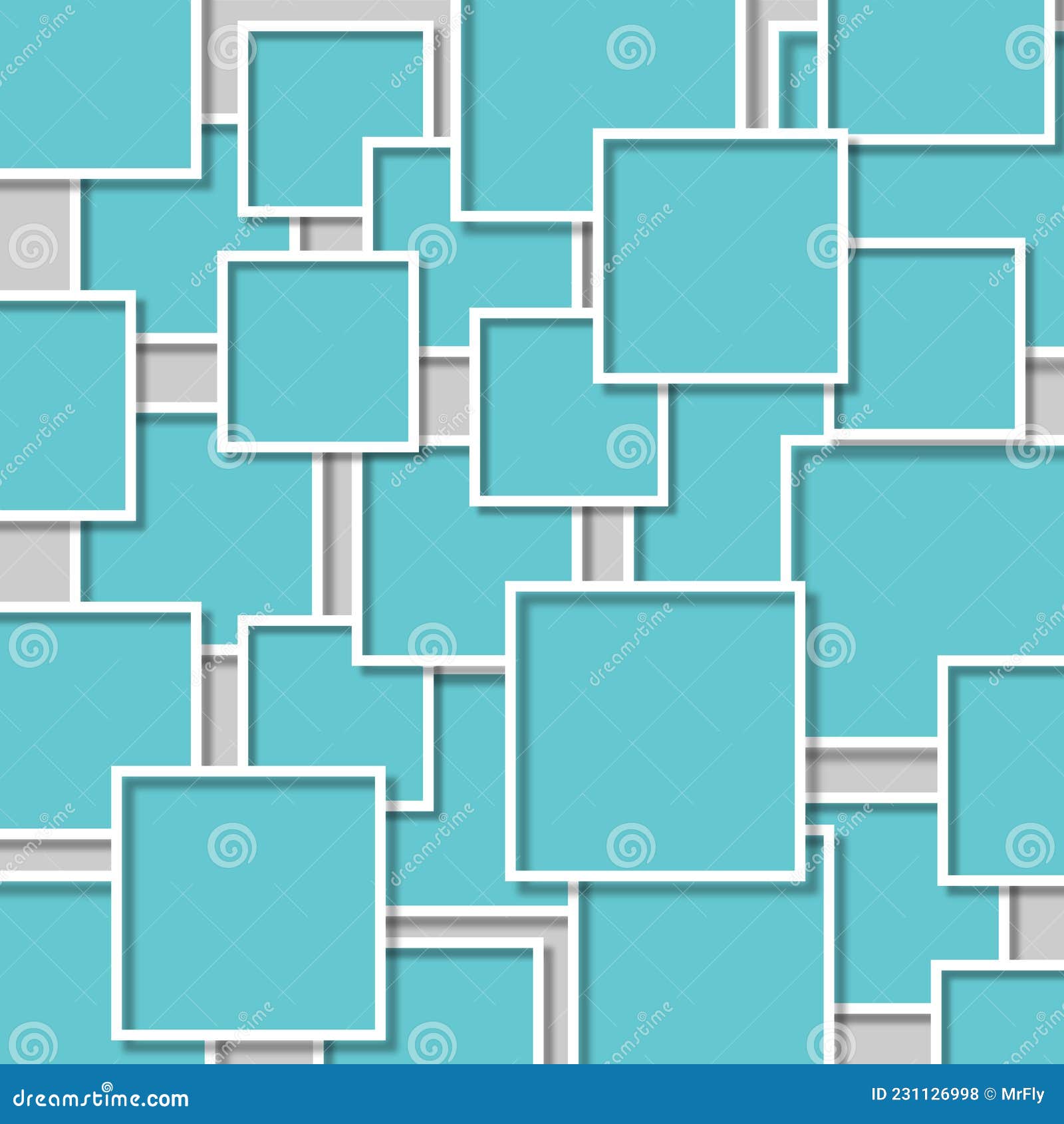 Abstract Overlaping Light Blue Boxes, Seamless Pattern, Vector ...