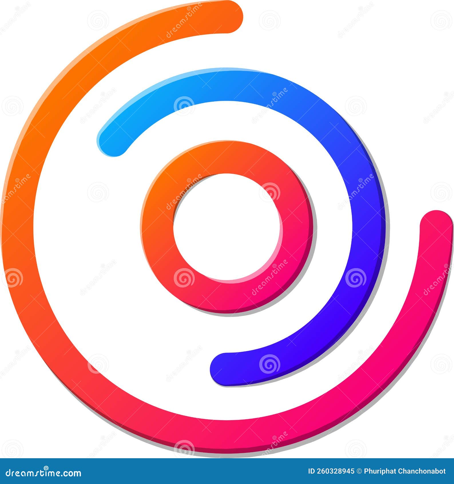 Abstract Overlapping Circle Logo Illustration in Trendy and Minimal ...