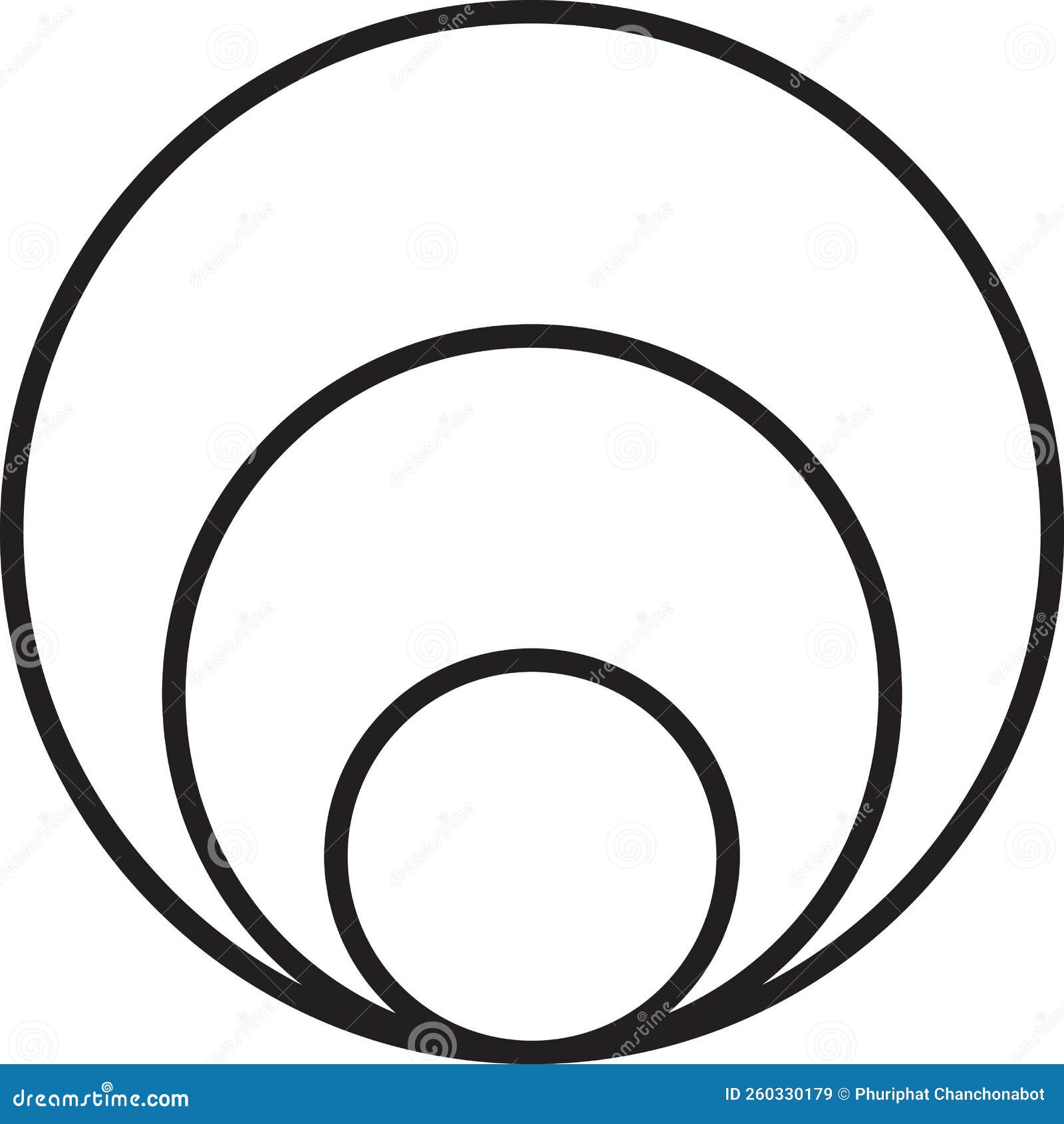 Abstract Overlapping Circle Logo Illustration in Trendy and Minimal ...