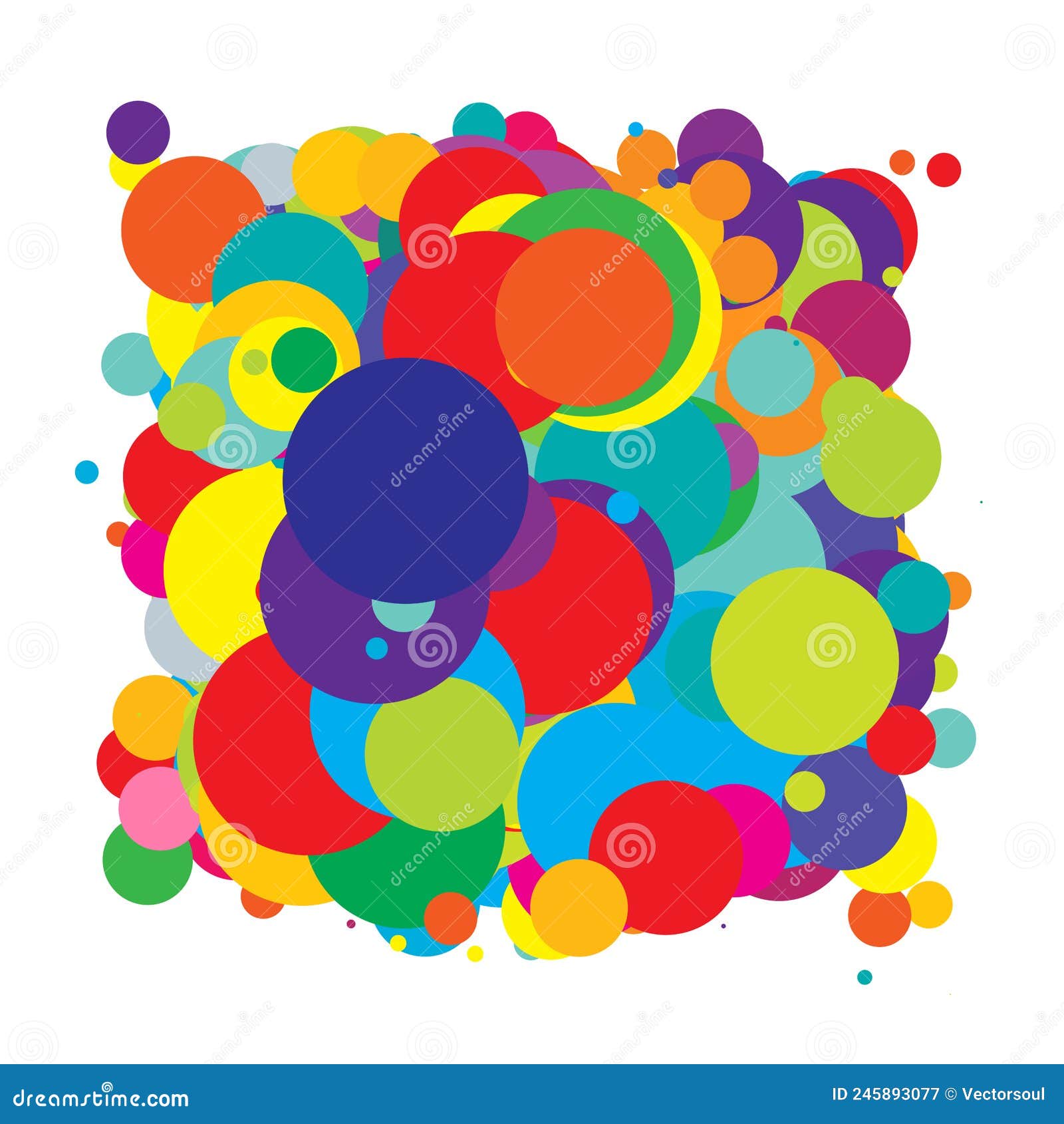 Abstract Overlapping Circles Design Element Vector Illustraiton Stock ...