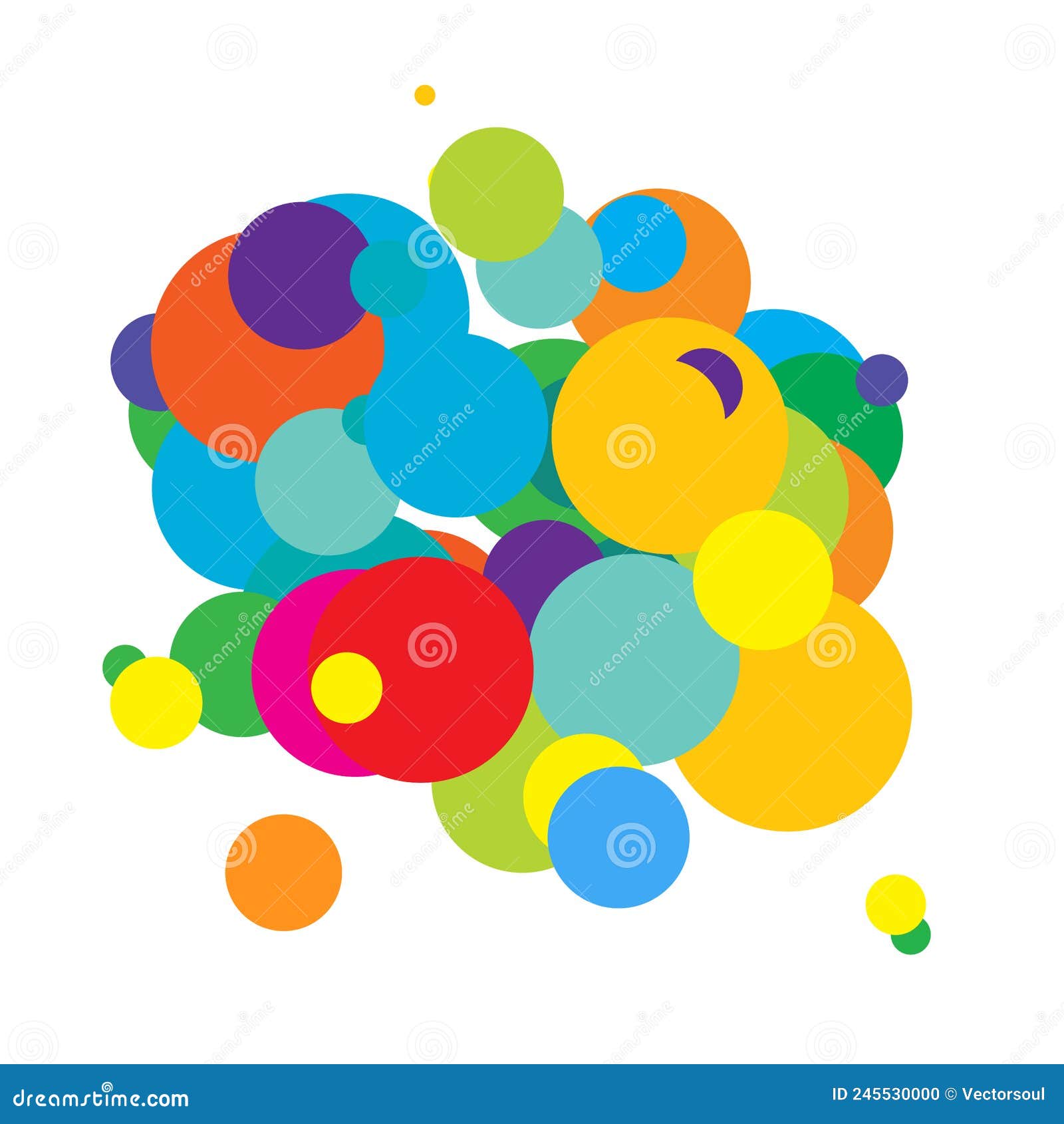 Abstract Overlapping Circles Pattern Vector Illustraiton Stock Vector ...