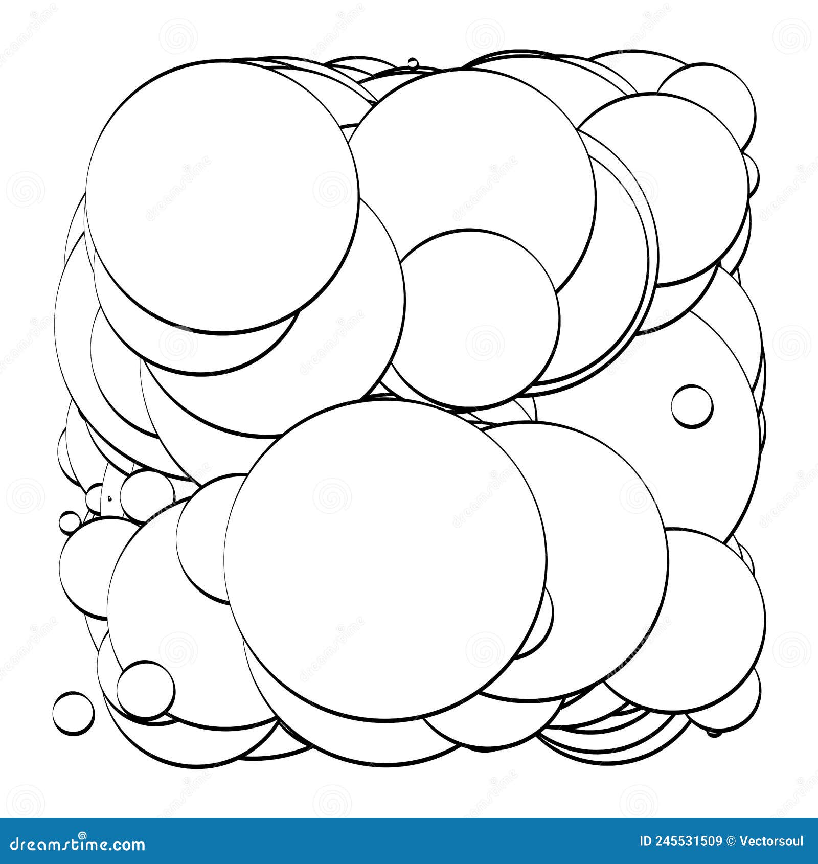 Abstract Overlapping Circles Pattern Vector Illustraiton Stock Vector ...