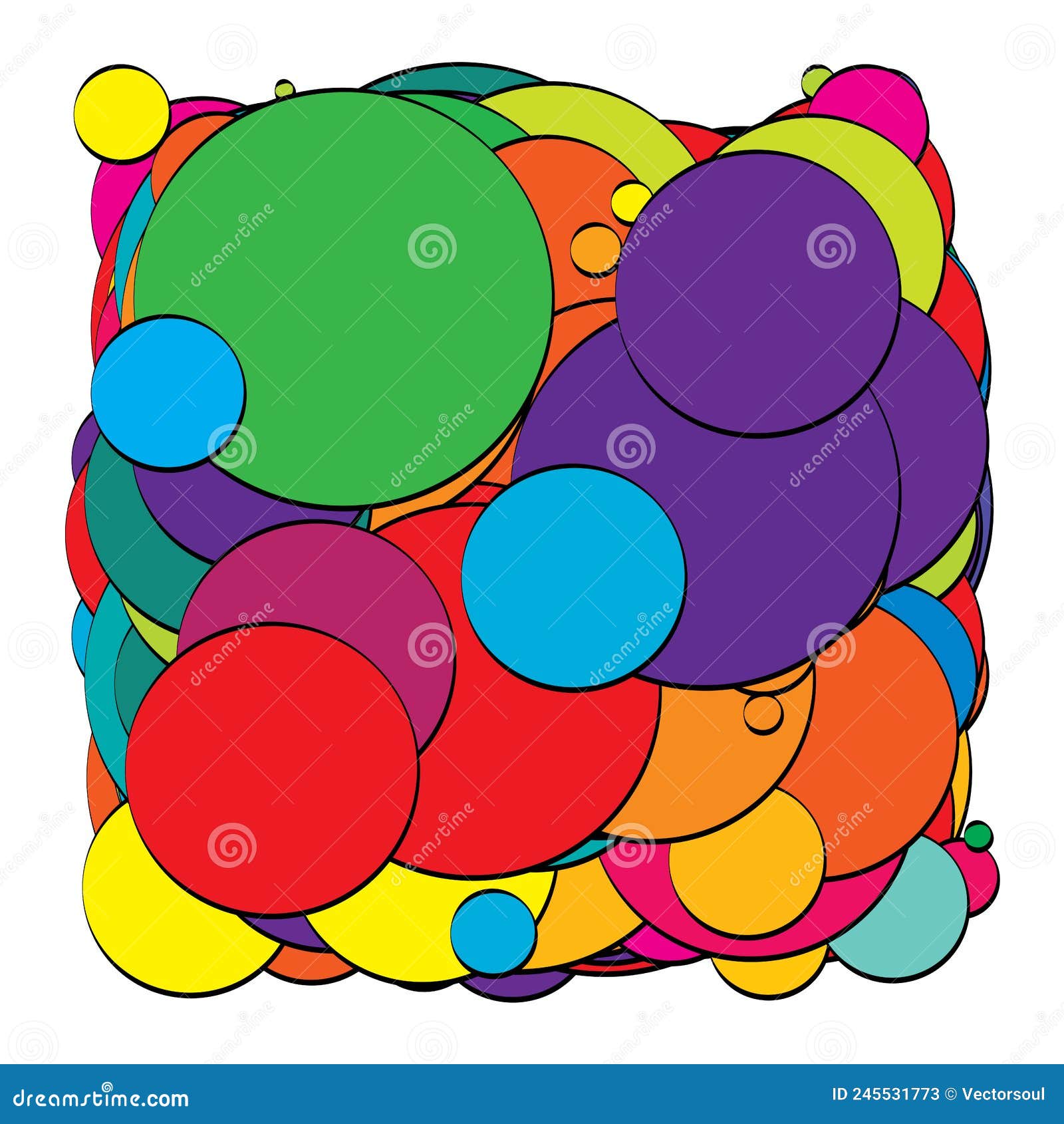 Abstract Overlapping Circles Pattern Vector Illustraiton Stock Vector ...