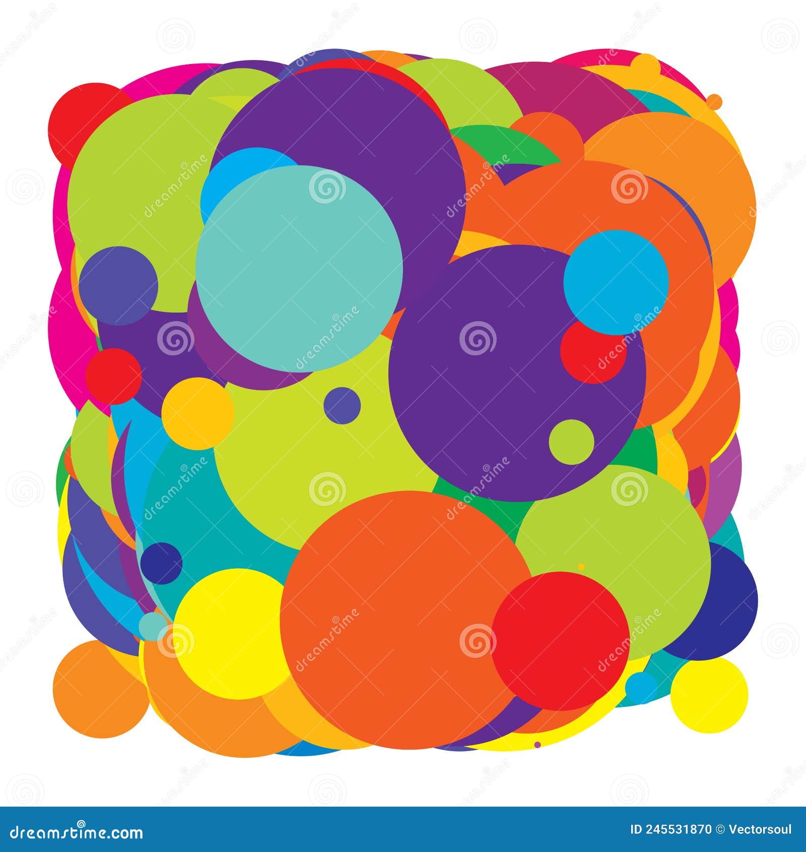 Abstract Overlapping Circles Pattern Vector Illustraiton Stock Vector ...