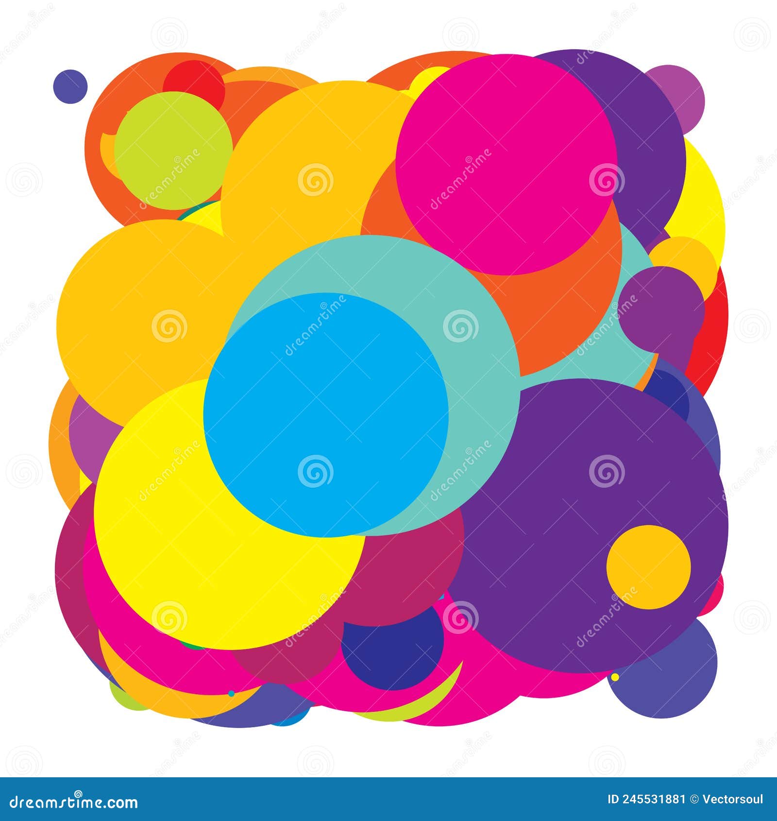 Abstract Overlapping Circles Pattern Vector Illustraiton Stock Vector ...