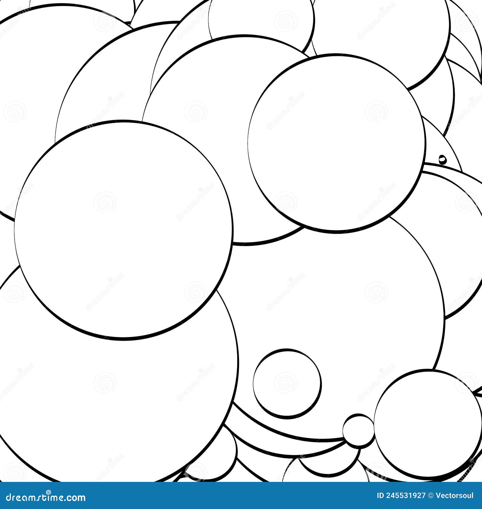 Abstract Overlapping Circles Pattern Vector Illustraiton Stock Vector