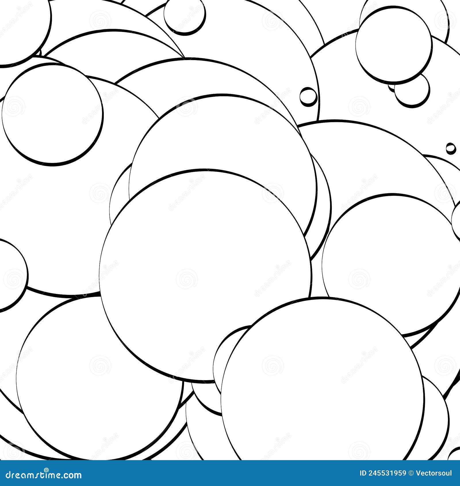 Abstract Overlapping Circles Pattern Vector Illustraiton Stock Vector ...