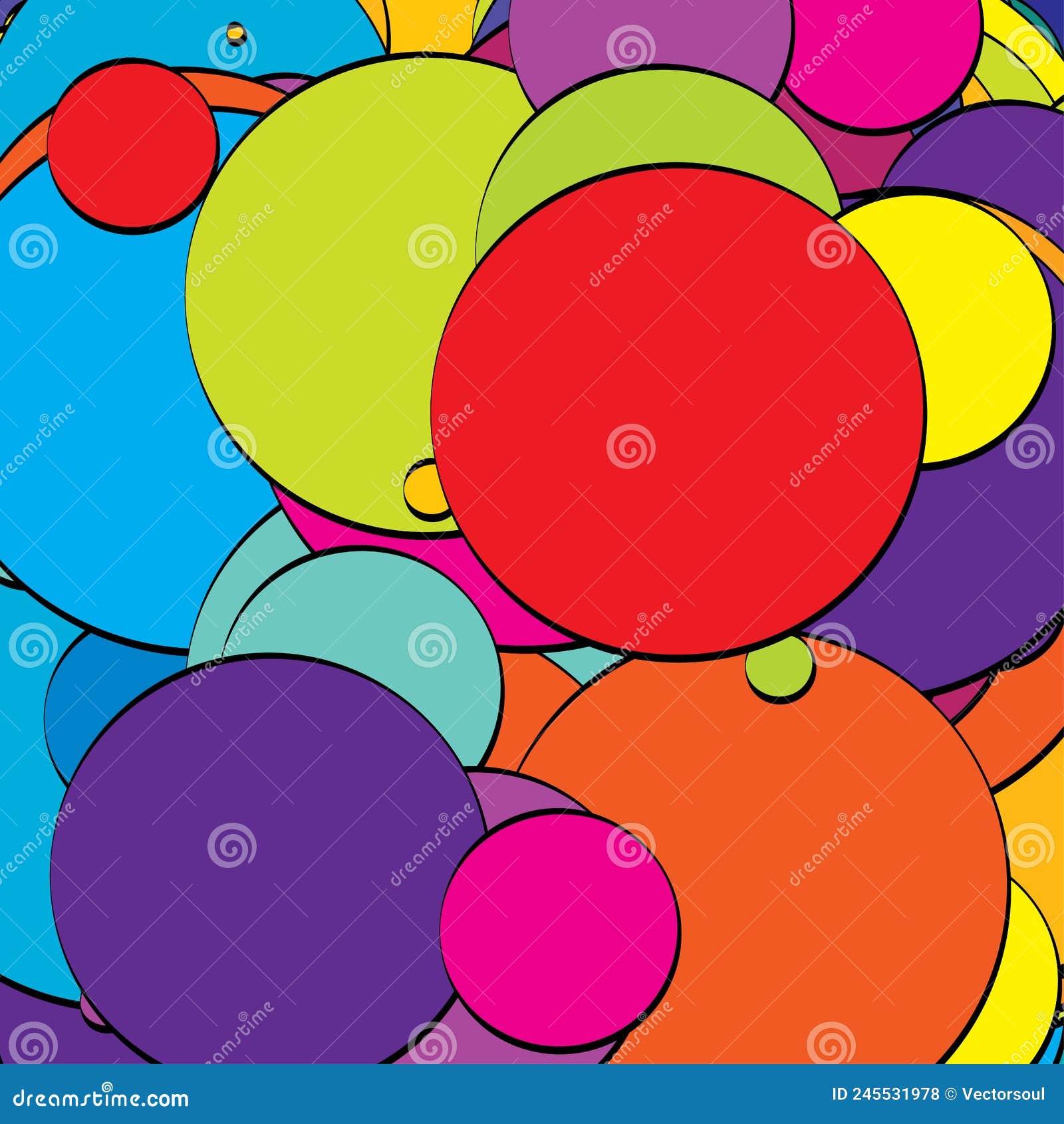 Abstract Overlapping Circles Pattern Vector Illustraiton Stock Vector ...