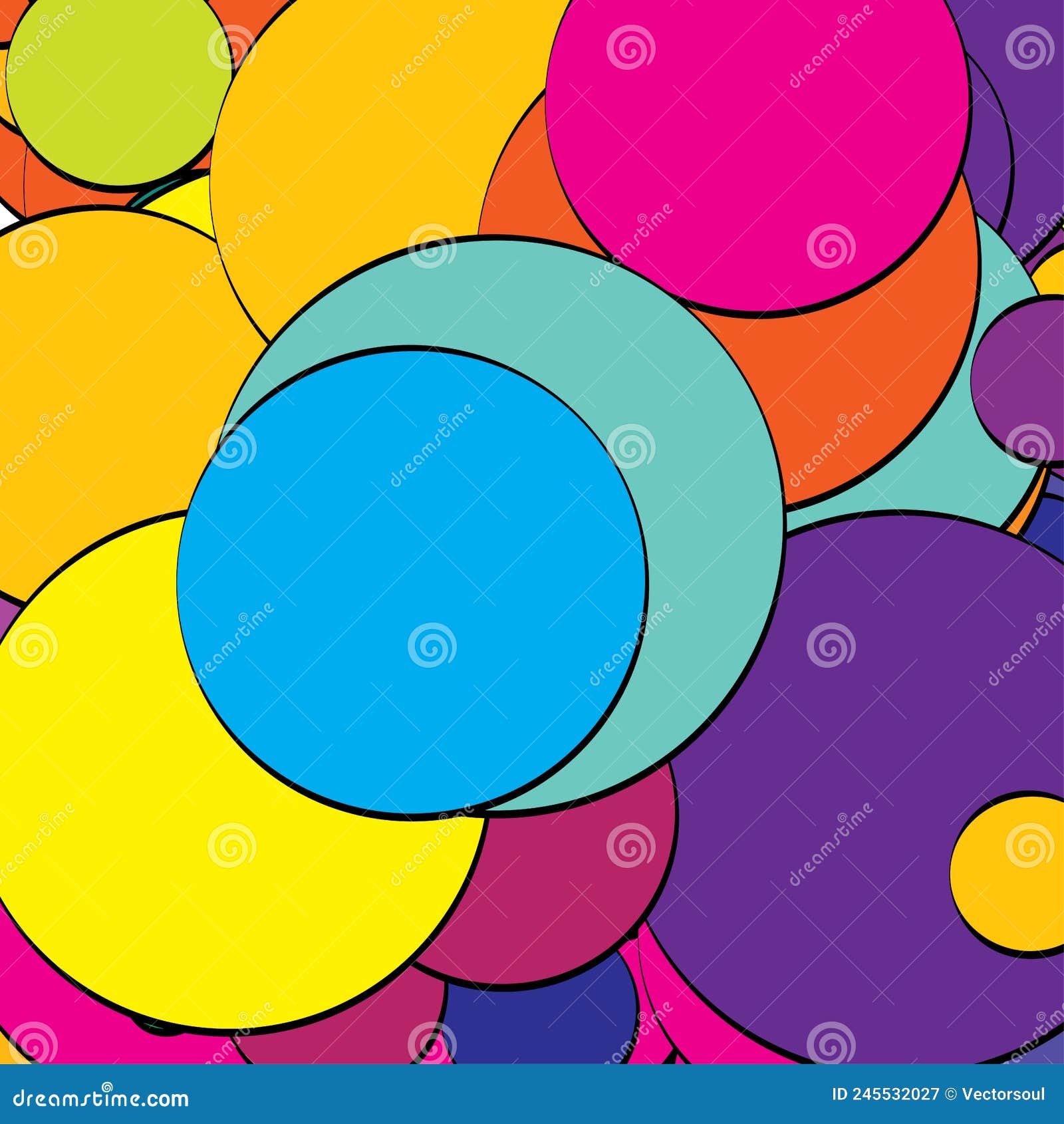 Abstract Overlapping Circles Pattern Vector Illustraiton Stock Vector ...