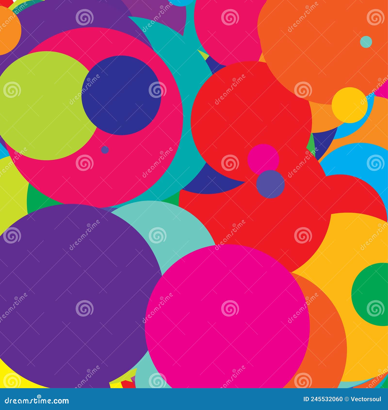 Abstract Overlapping Circles Pattern Vector Illustraiton Stock Vector ...