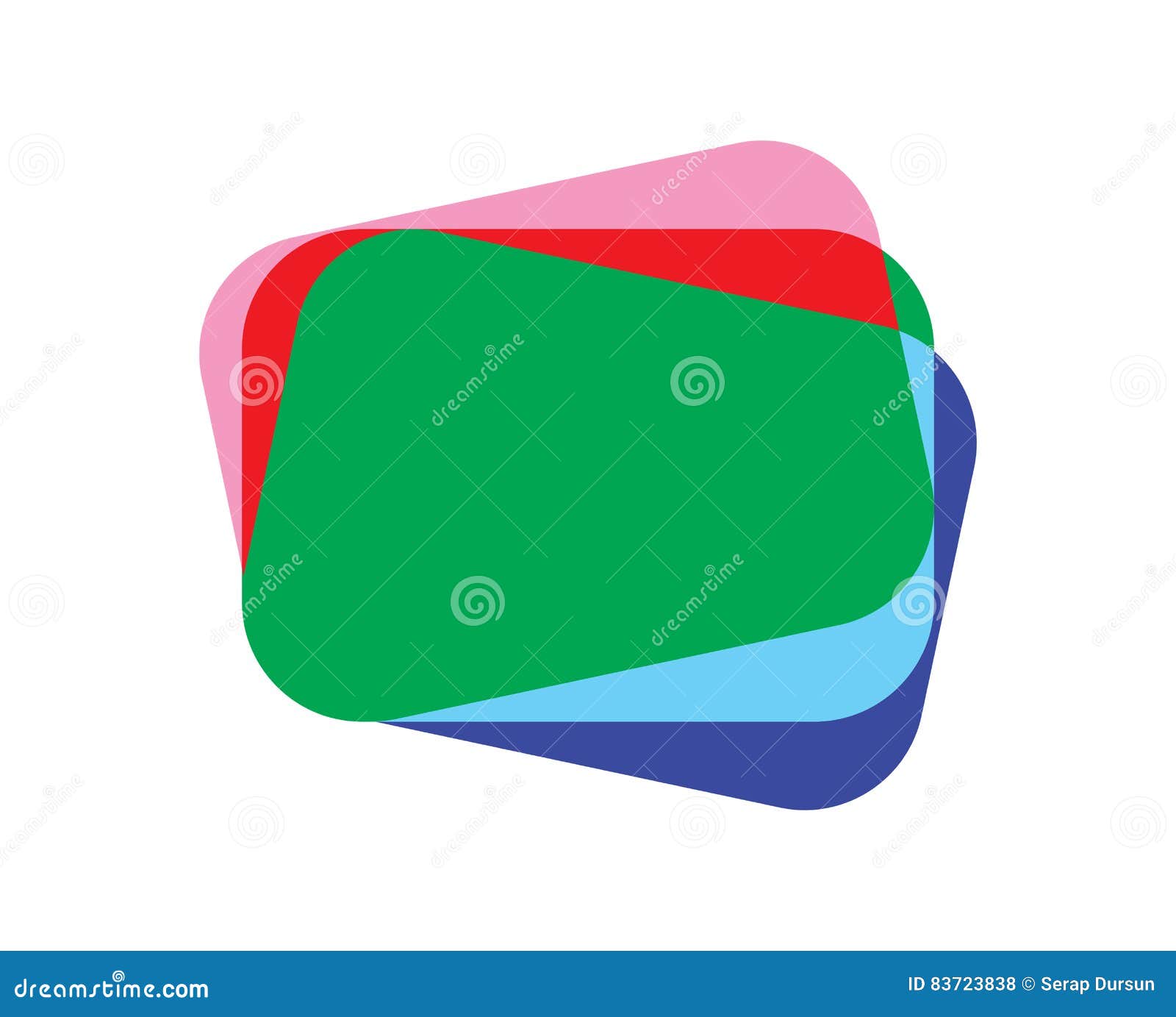 Abstract Overlapping Colored Card Stock Vector - Illustration of cover ...