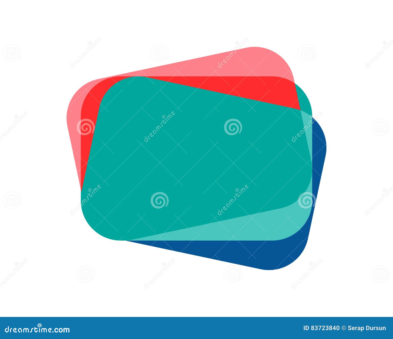 Abstract Overlapping Colored Card Stock Vector - Illustration of ...